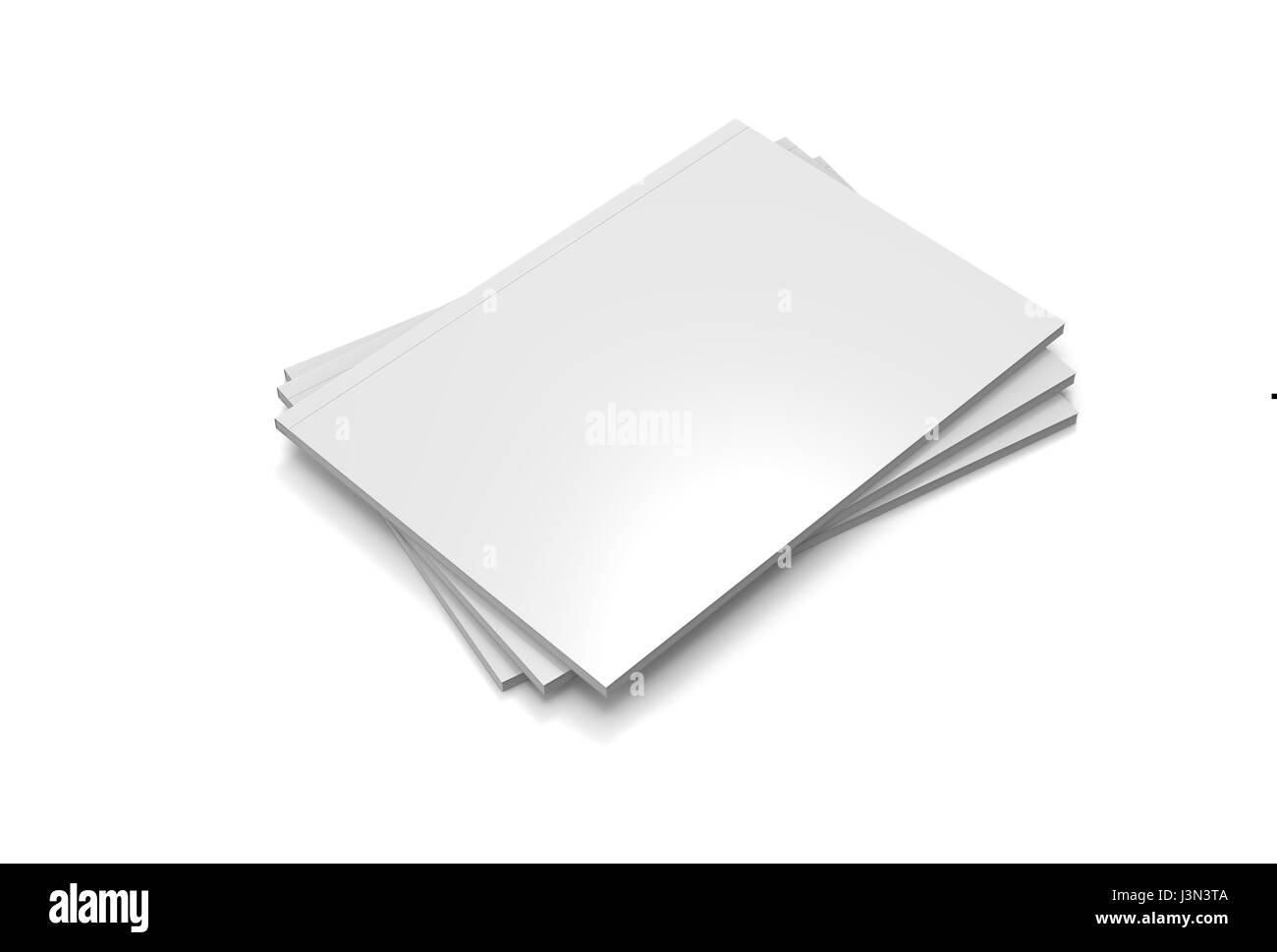 Magazine or brochure mock up isolated on white background. 3d ...