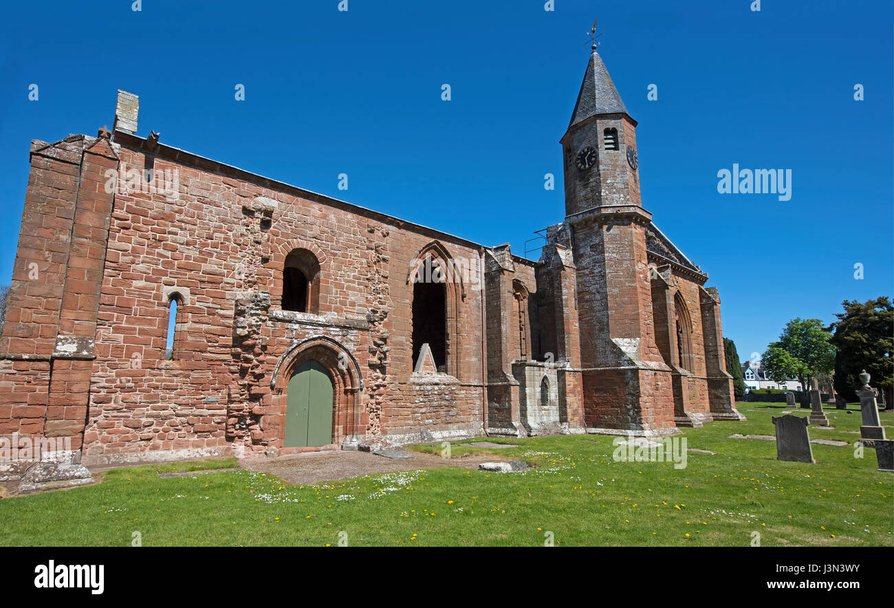 The Red sandstone ruins of Fortrose Cathedral, located on the Black ...