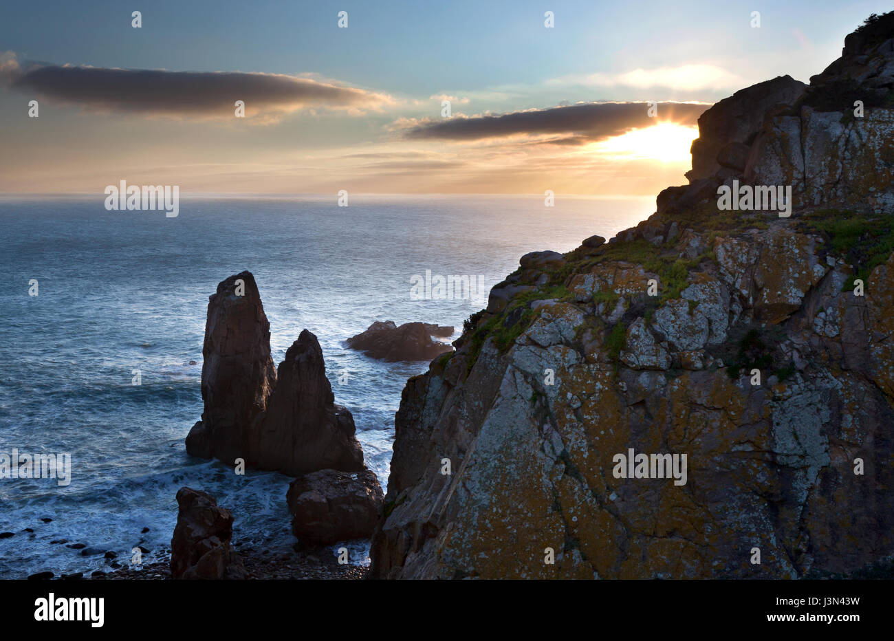 Sunset at Cabo da Roca Stock Photo - Alamy
