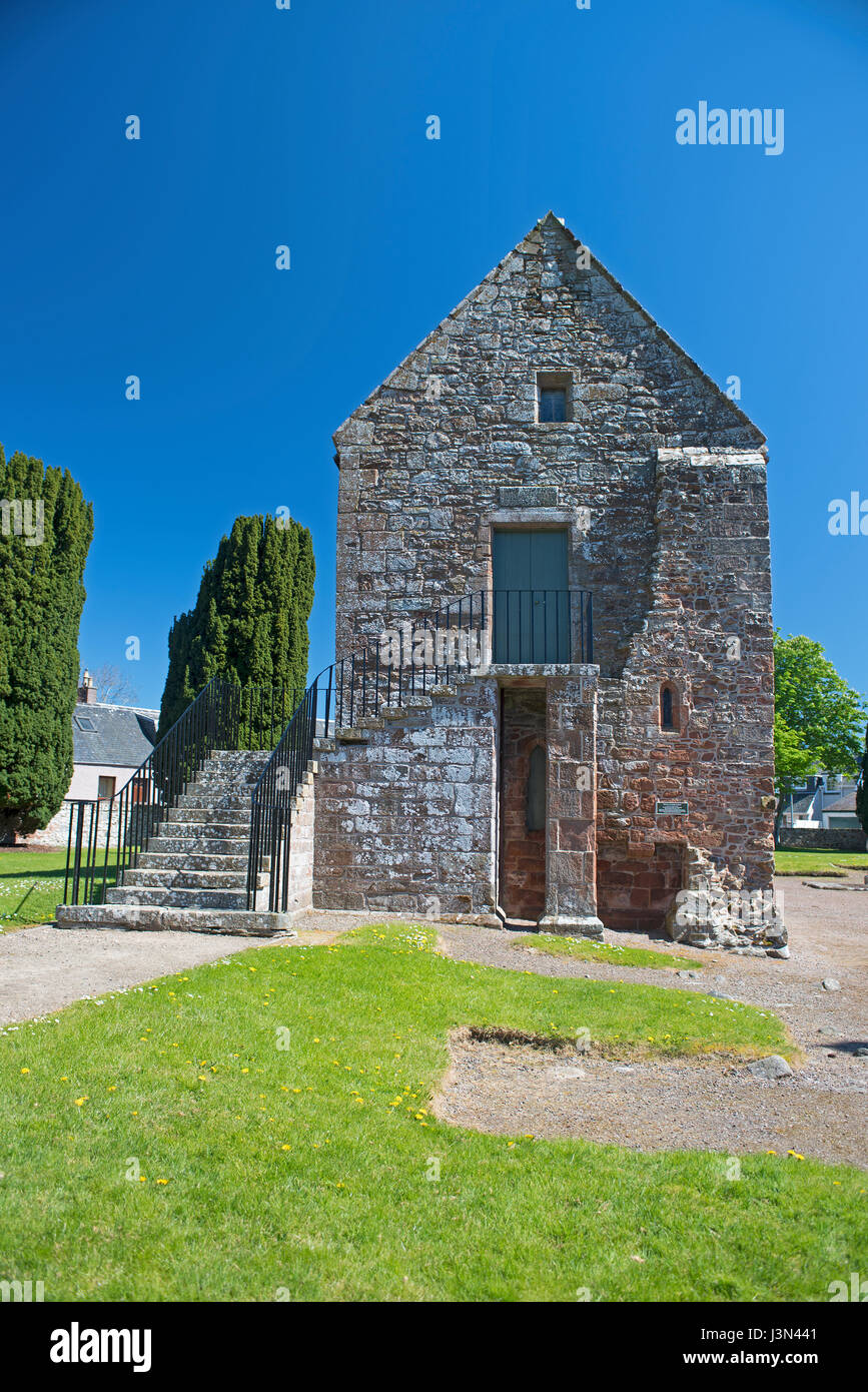 The Red sandstone ruins of Fortrose Cathedral, located on the Black ...
