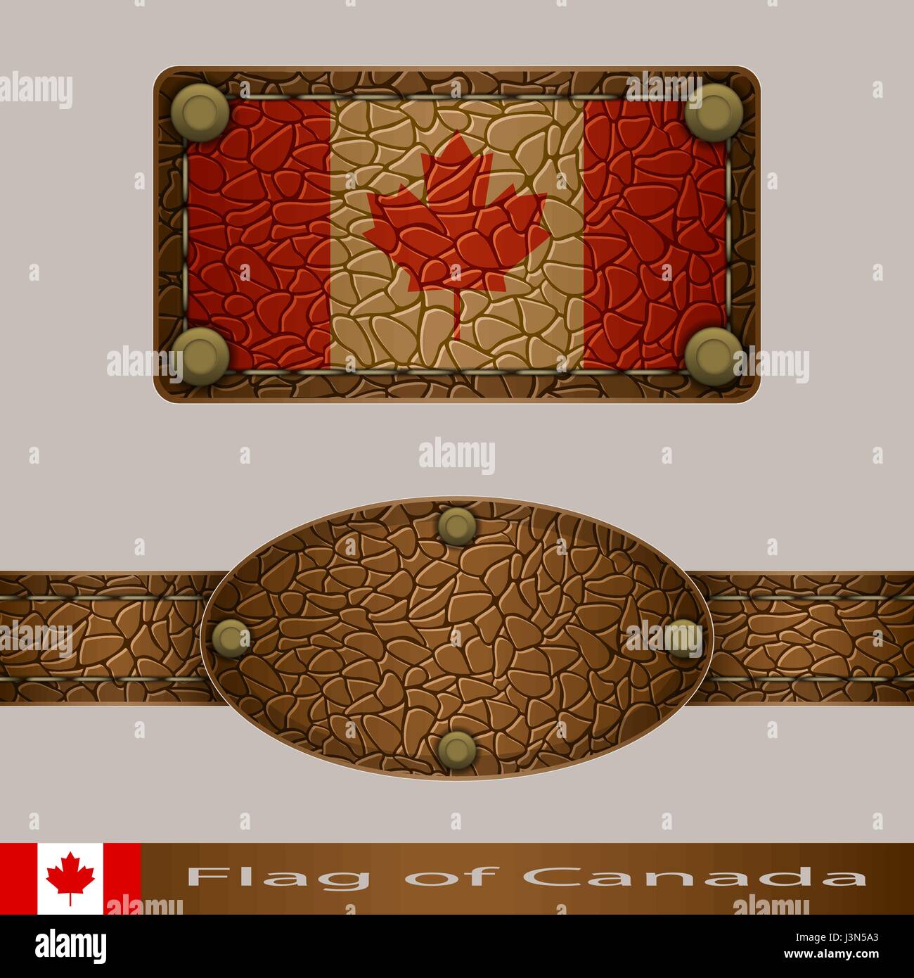 Canada flag button Stock Vector Images - Alamy