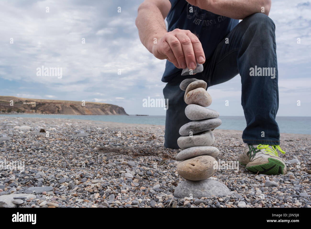 Rock cairn beach hi-res stock photography and images - Alamy