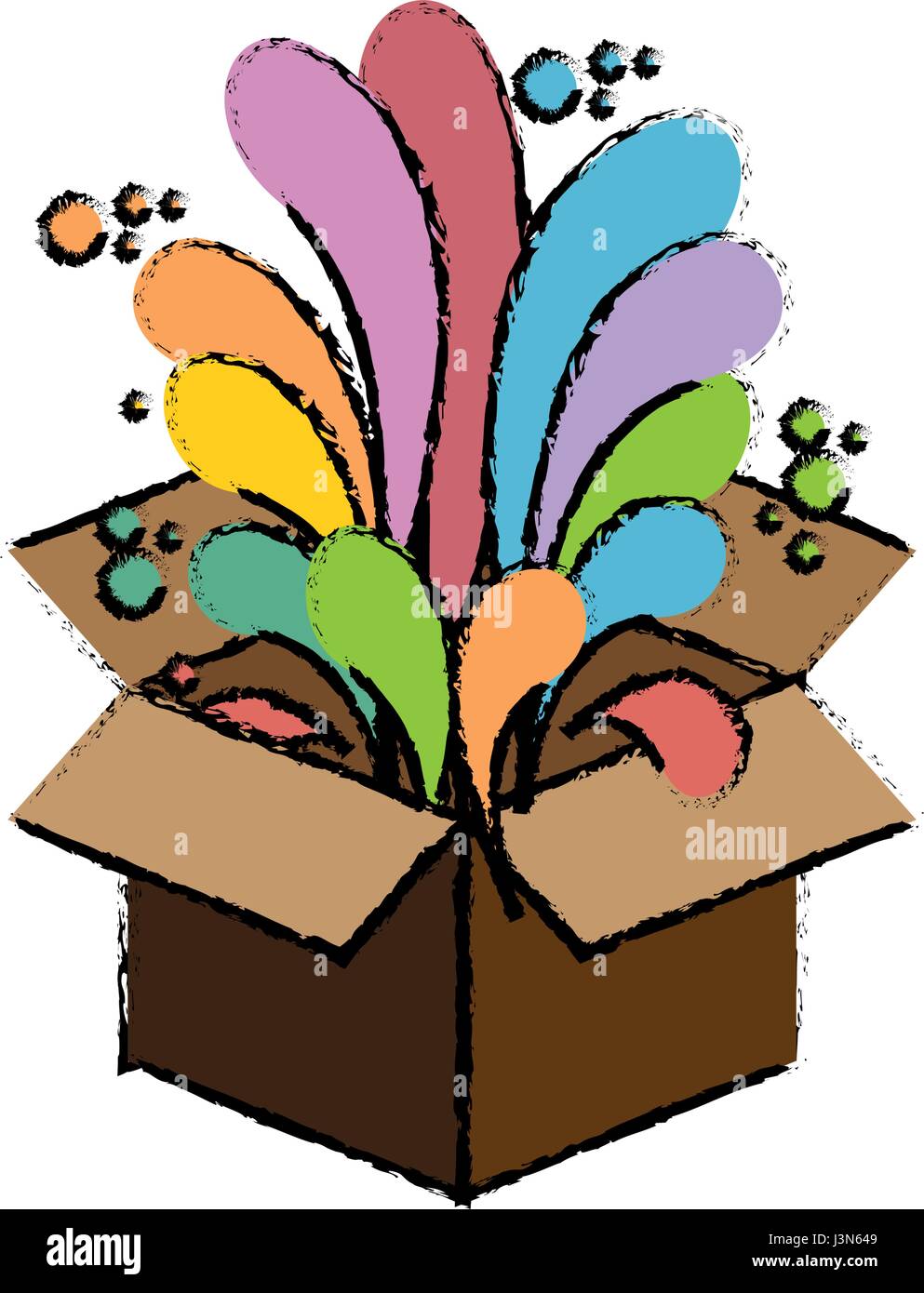 box with colorful shapes icon Stock Vector Image & Art - Alamy