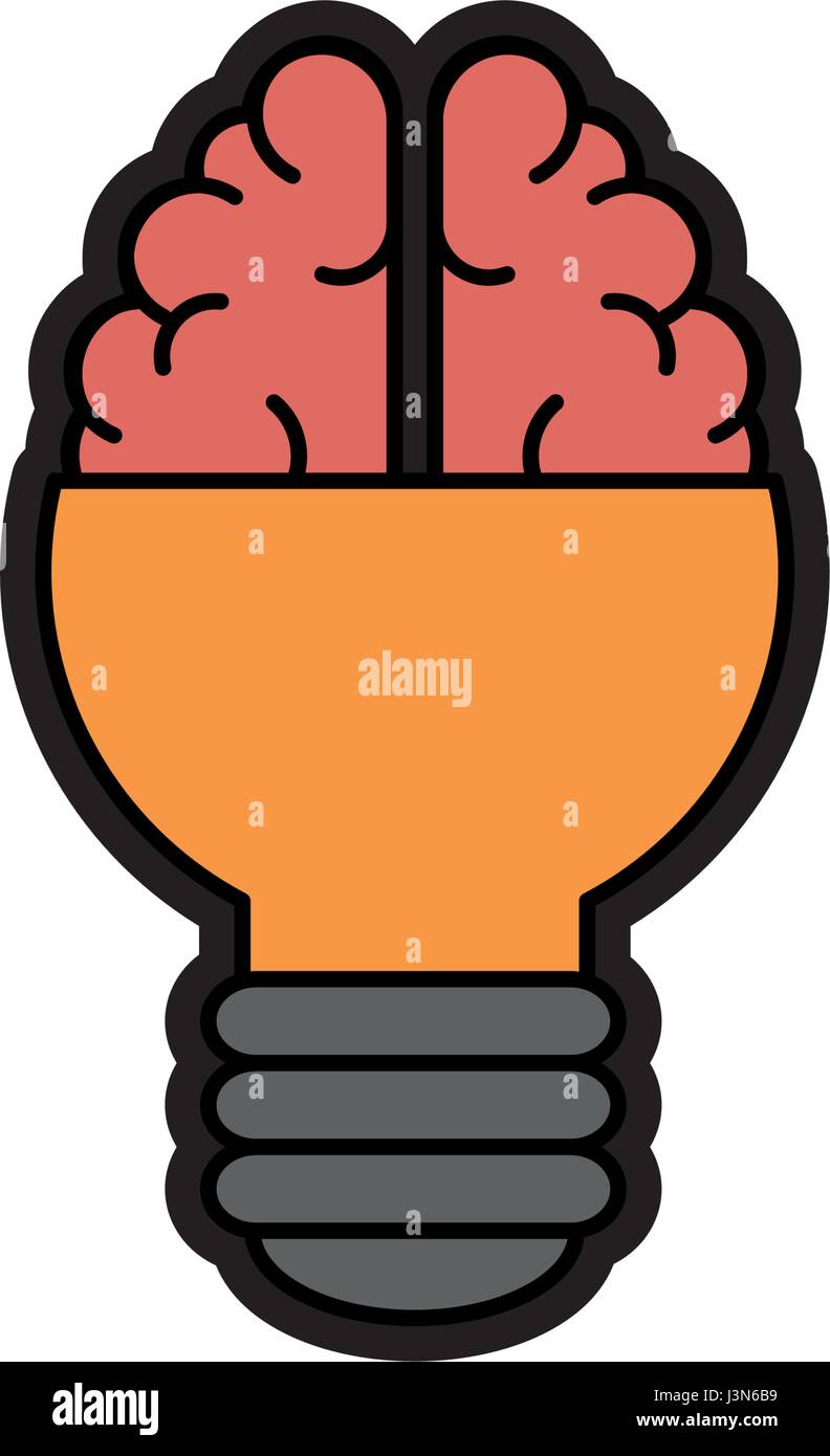 brain bulb icon Stock Vector Image & Art - Alamy