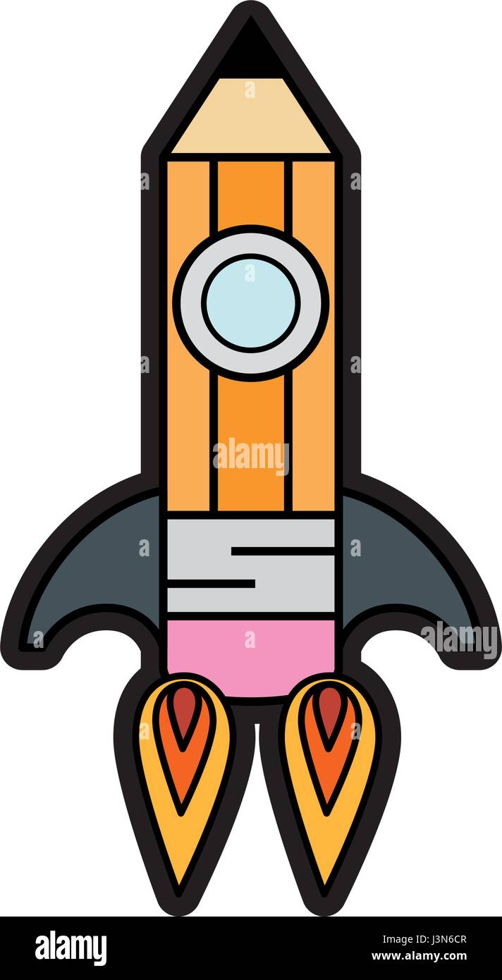 pencil rocket icon Stock Vector Image & Art - Alamy