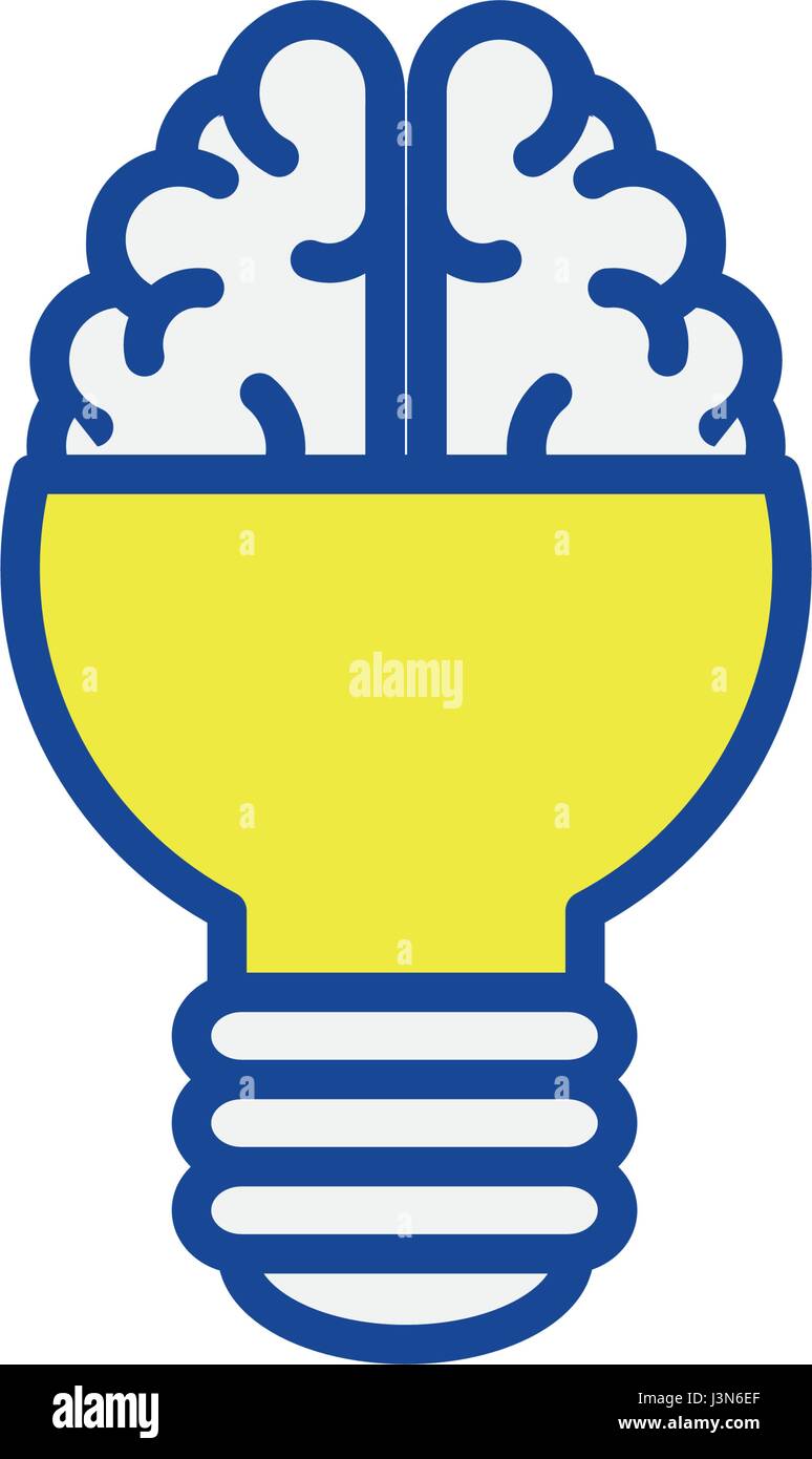 brain bulb icon Stock Vector Image & Art - Alamy