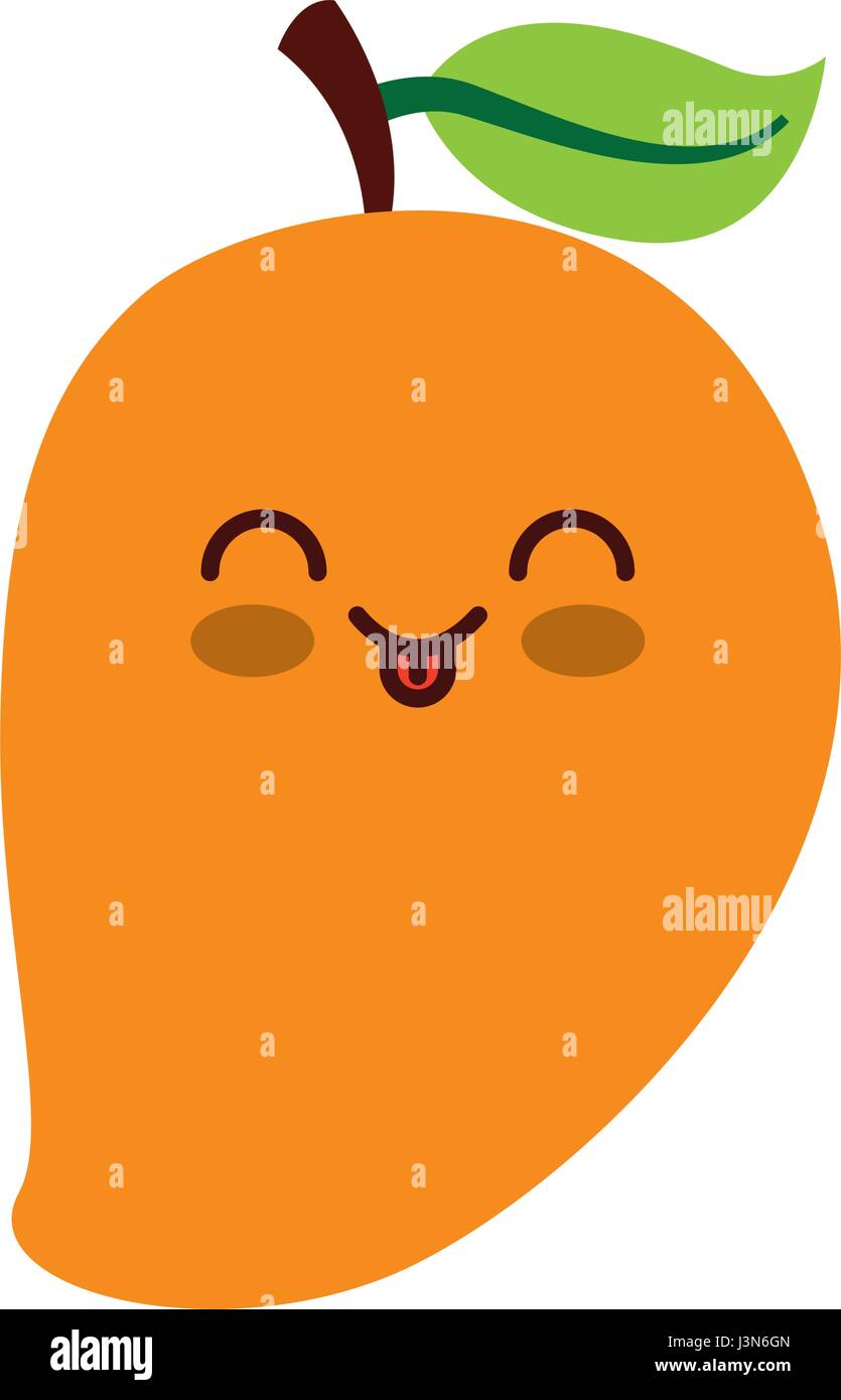 mango fresh fruit kawaii character Stock Vector Image & Art - Alamy