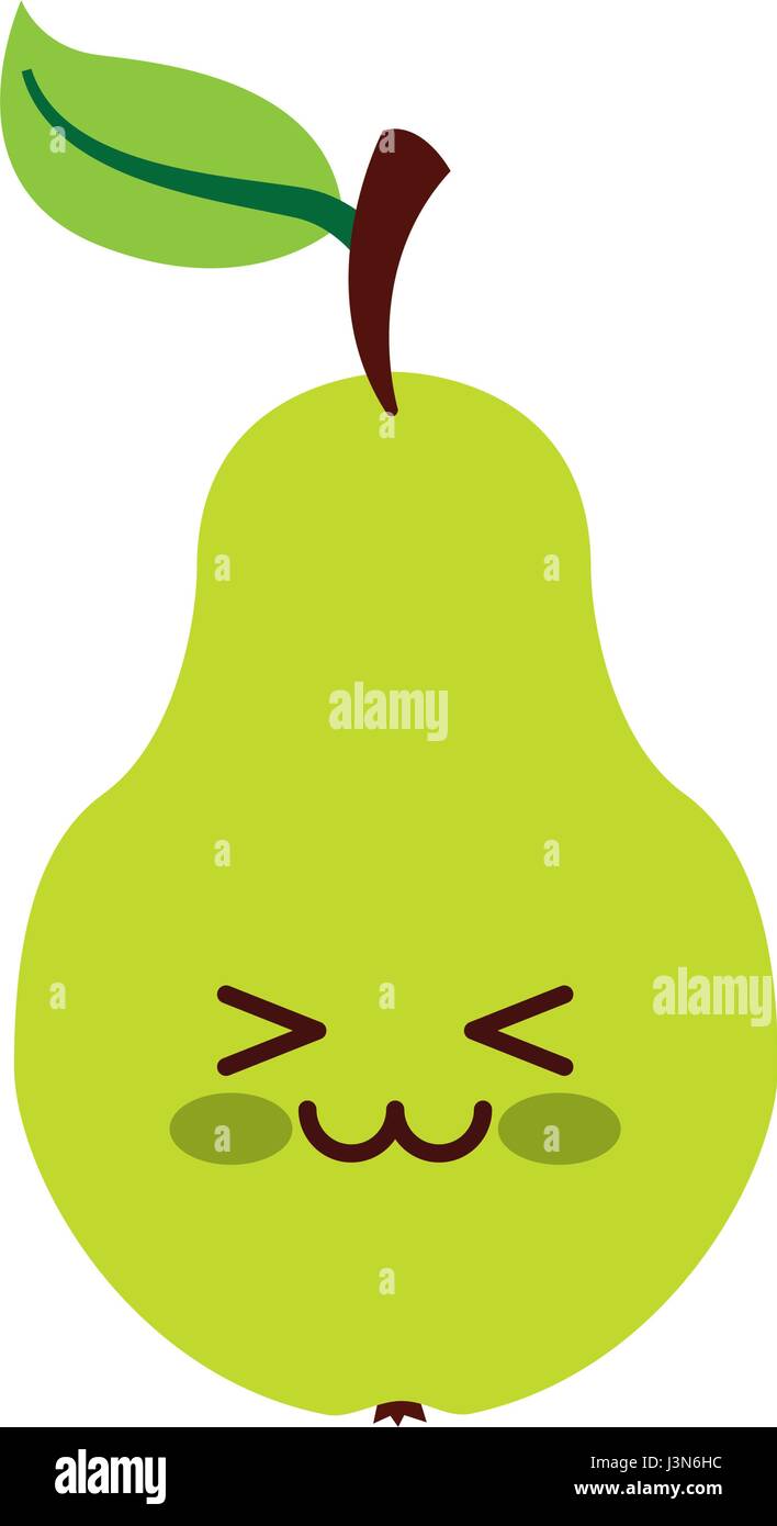 pear fresh fruit kawaii character Stock Vector Image & Art - Alamy