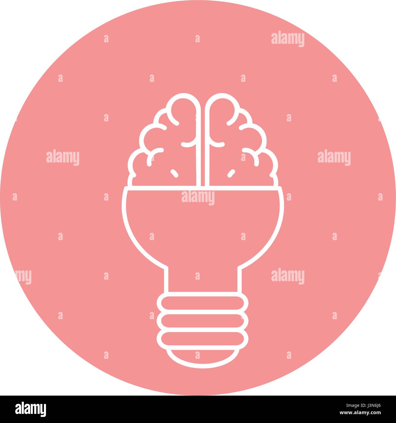 brain bulb icon Stock Vector Image & Art - Alamy