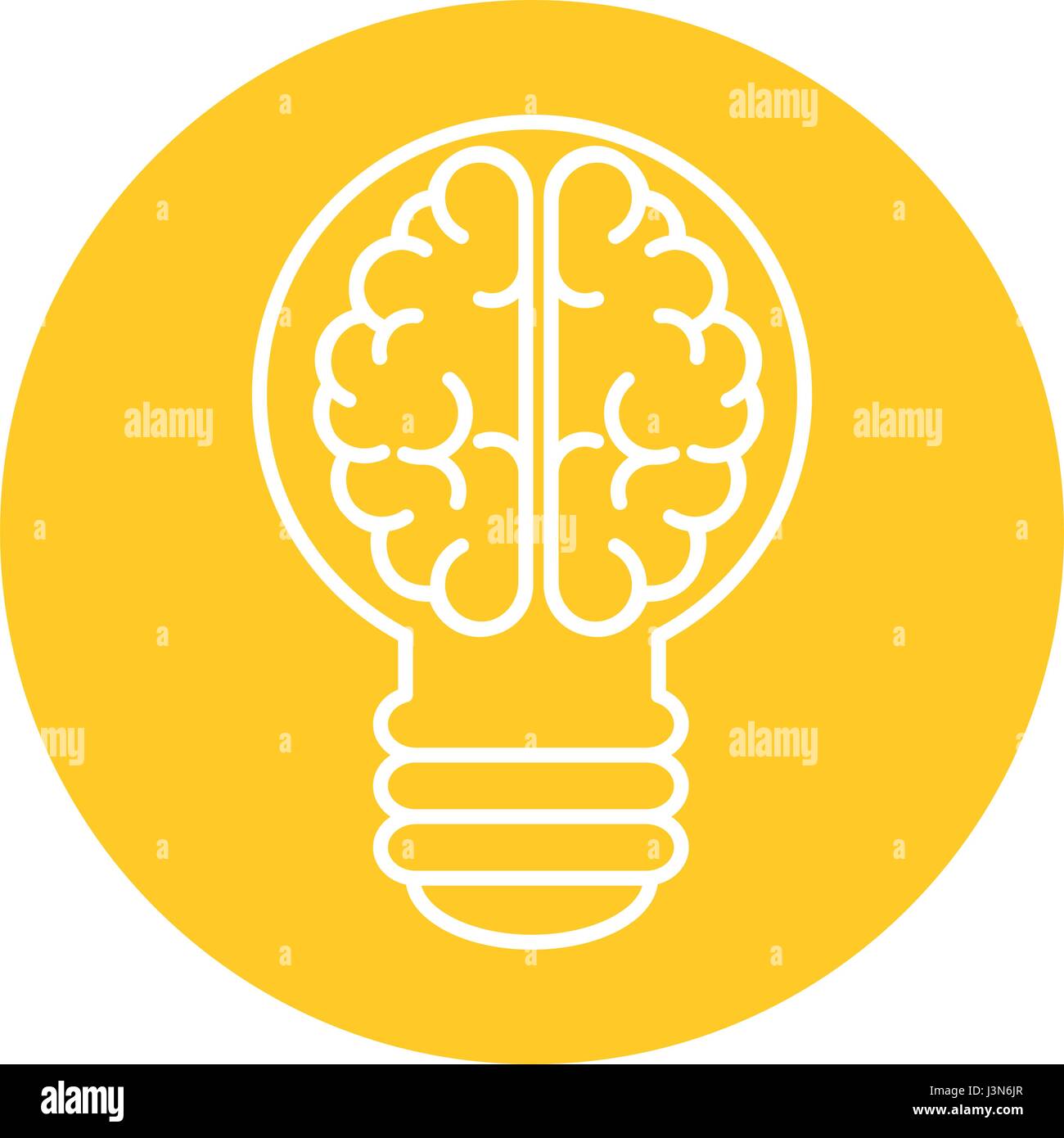 brain bulb icon Stock Vector Image & Art - Alamy
