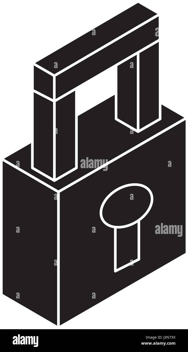 safe secure padlock isometric icon Stock Vector Image & Art - Alamy