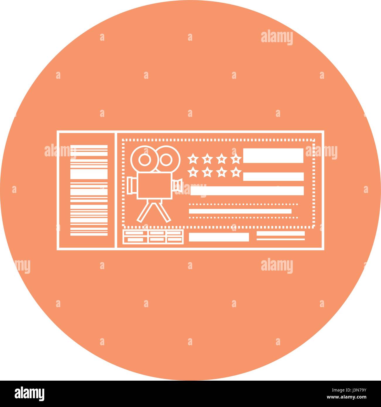 cinema ticket icon Stock Vector Image & Art - Alamy
