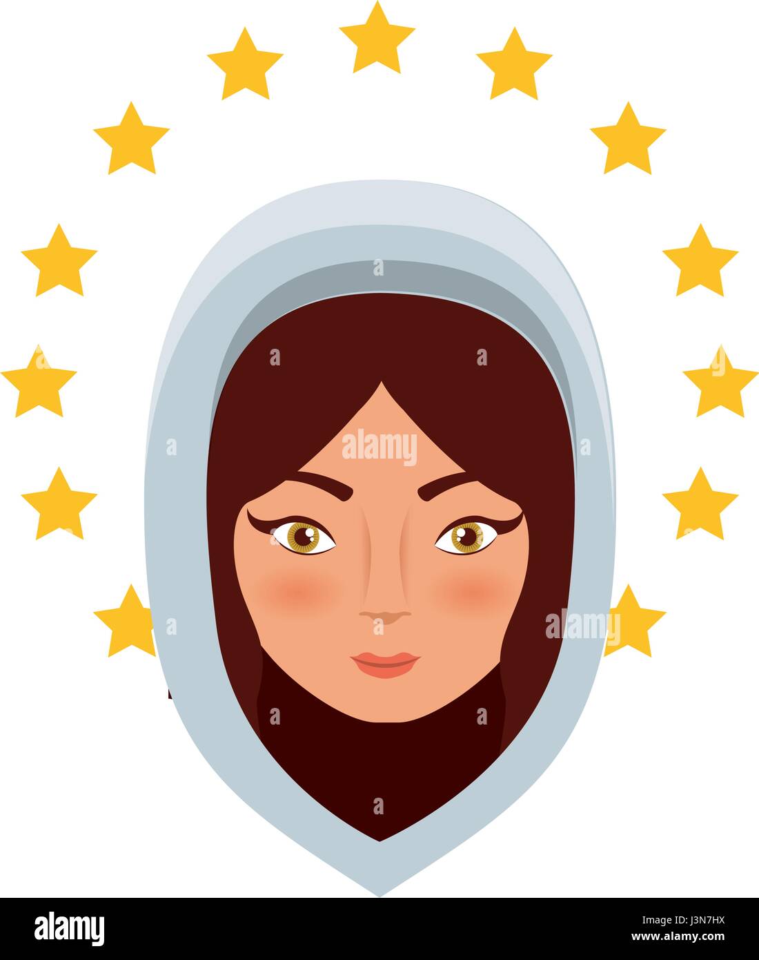 Holy virgin mary icon Stock Vector Image & Art - Alamy