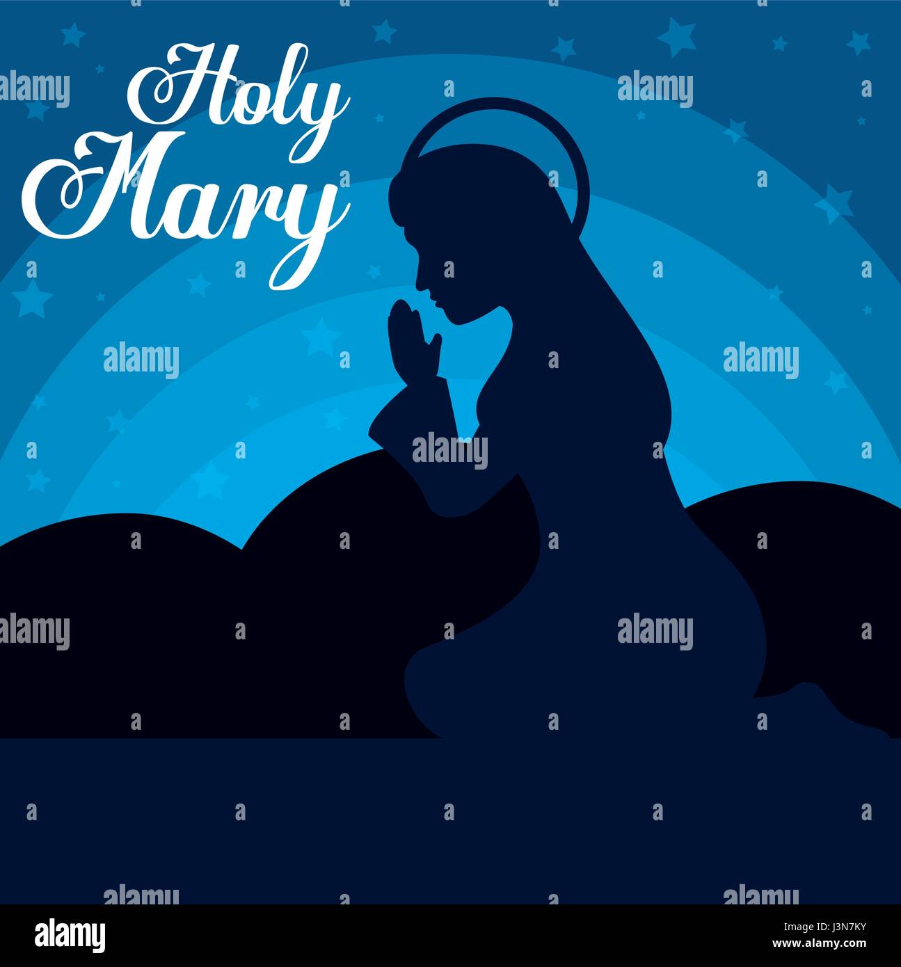 holy mary religious card Stock Vector Image & Art - Alamy