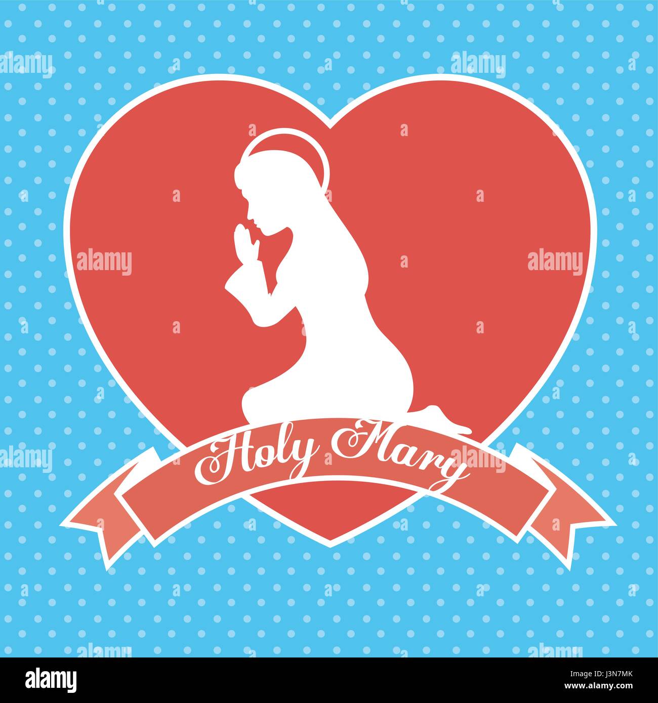 holy mary religious card Stock Vector Image & Art - Alamy