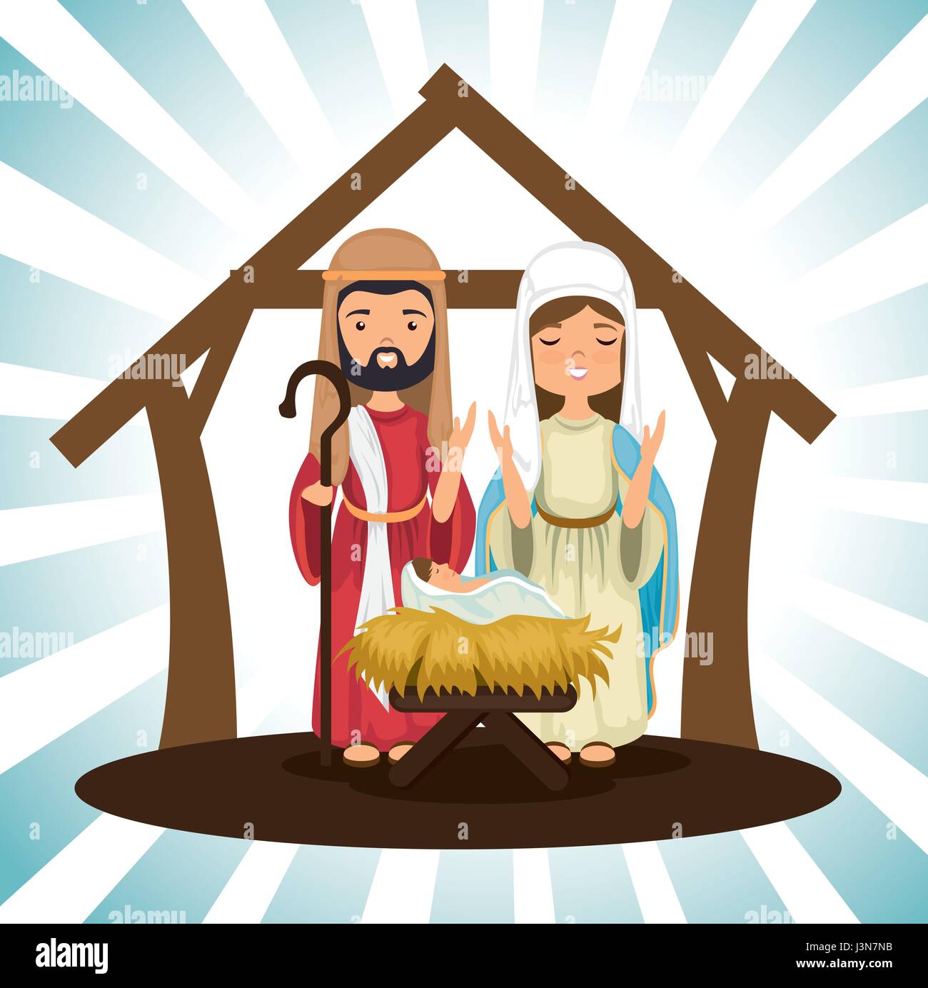 Christ child adoration Stock Vector Images - Alamy