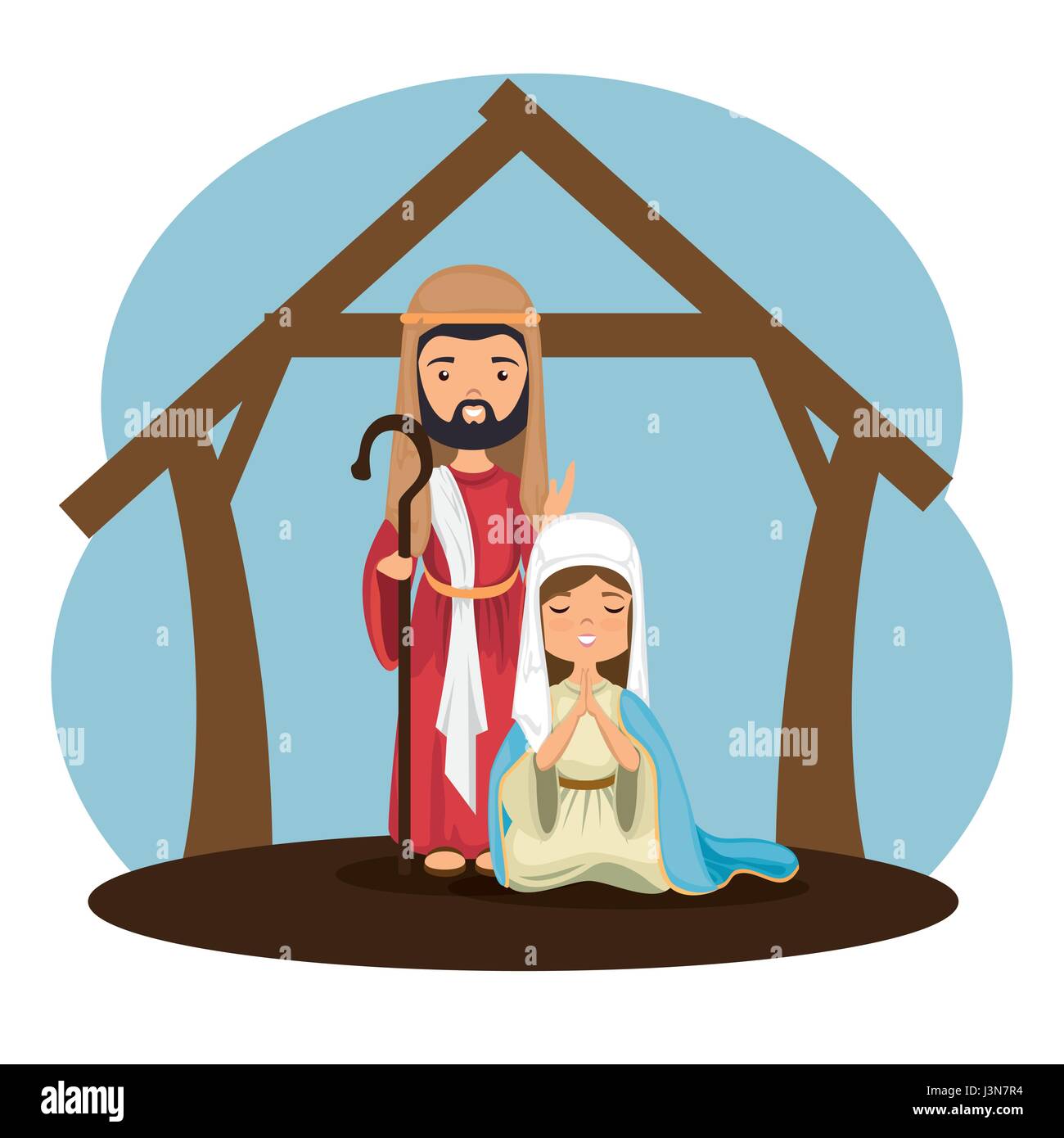 Holy family maria christ Cut Out Stock Images & Pictures - Alamy