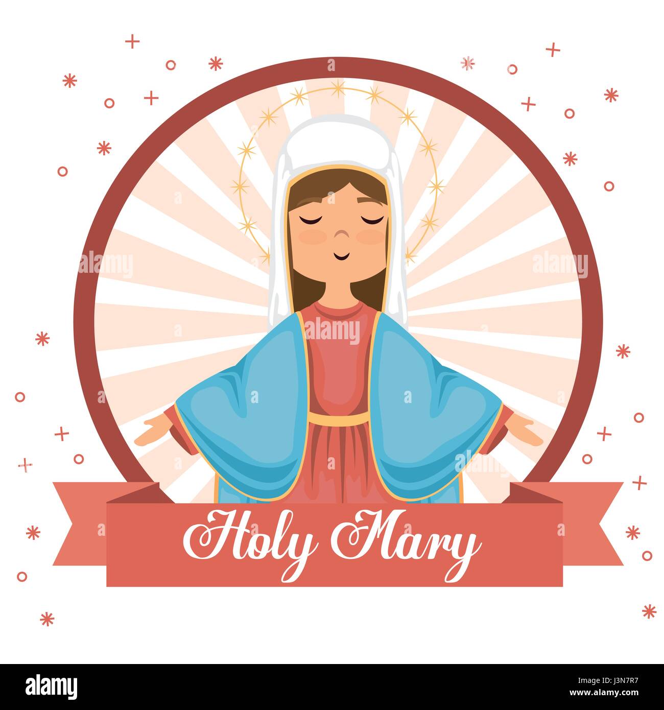 holy mary religious card Stock Vector Image & Art - Alamy