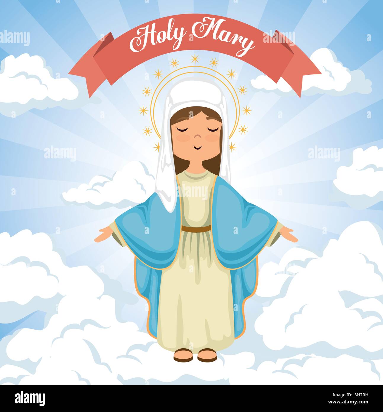 Miracle of the virgin mary Stock Vector Images - Alamy