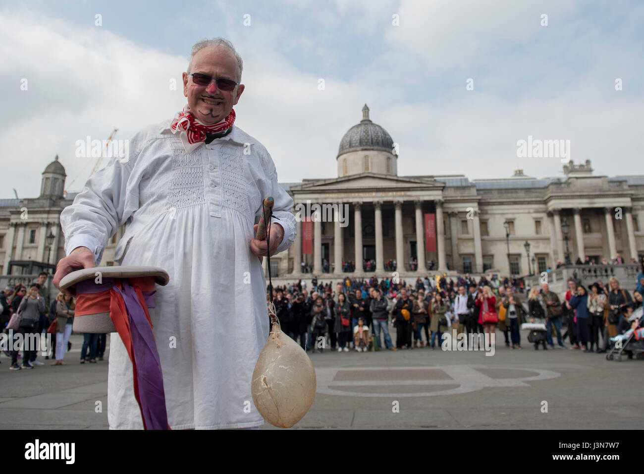 A performer takes part in the Westminster Morris Men's annual Day of ...