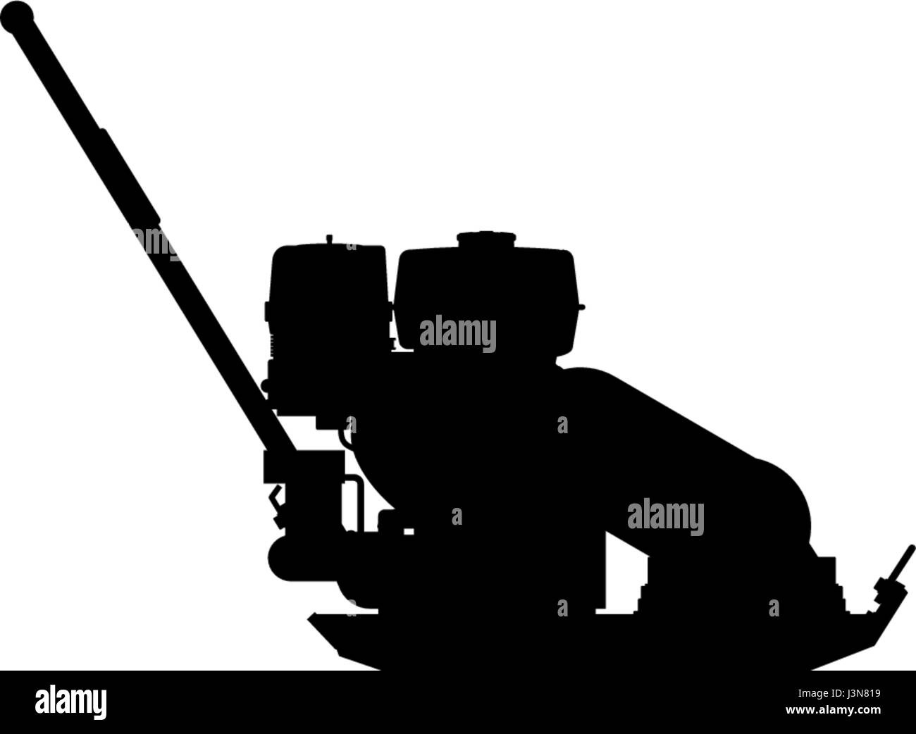 Vibration plate compactor Stock Vector Images - Alamy