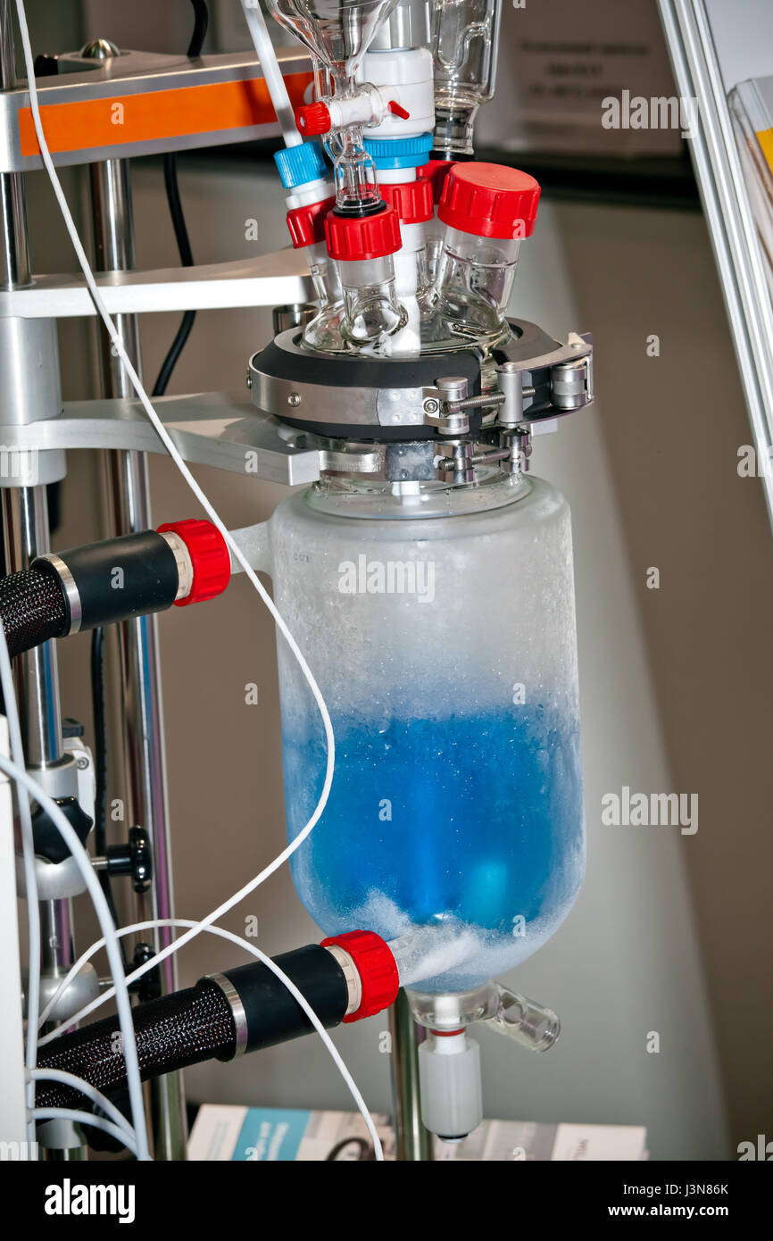 Glass reactor system Stock Photo - Alamy