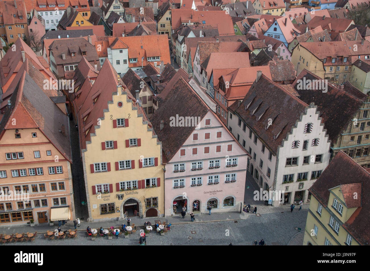 Historical Buildings, Old-Town, Rothenburg, Tauber valley, Central ...