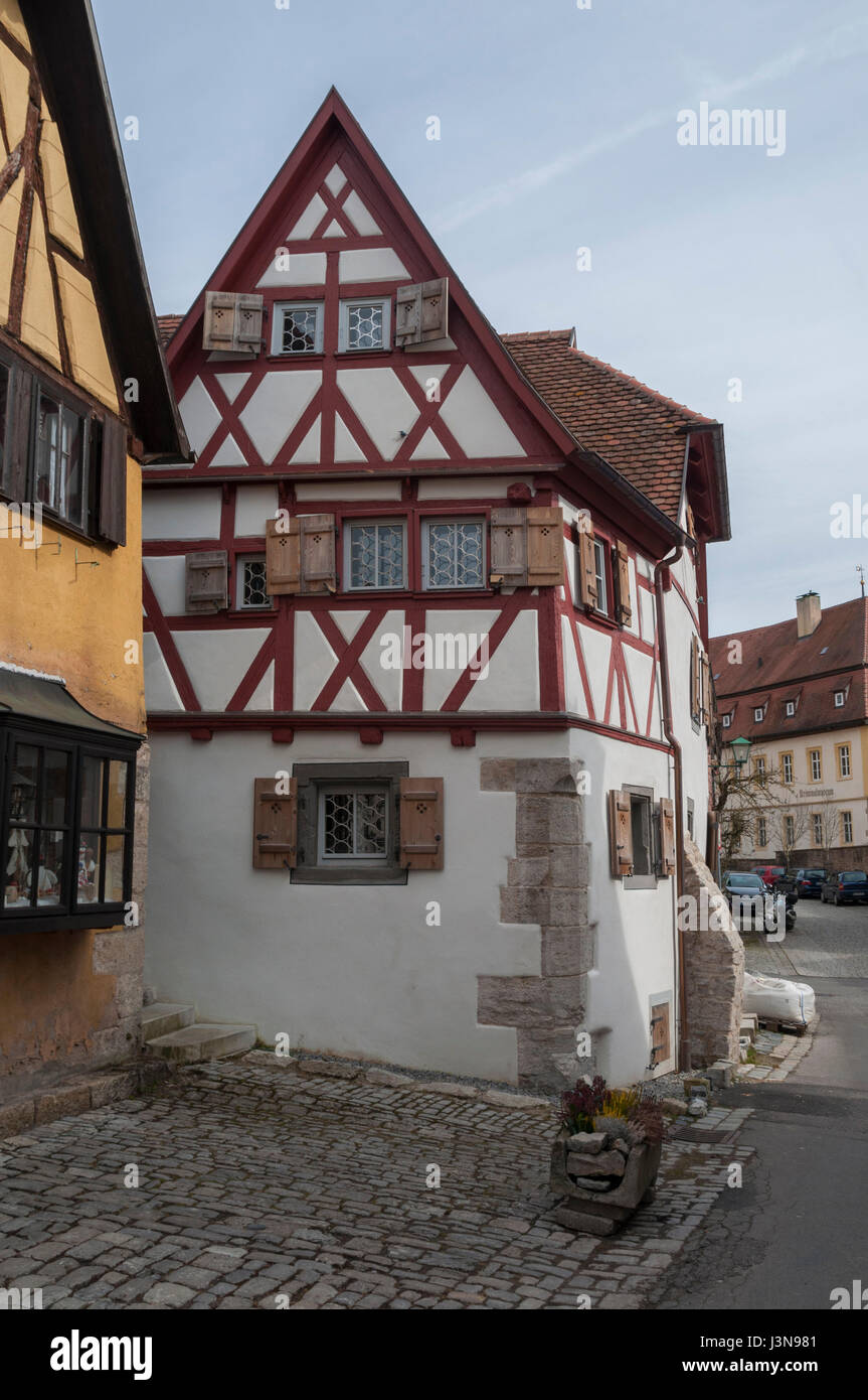 Historical Buildings, Old-Town, Rothenburg, Tauber valley, Central ...