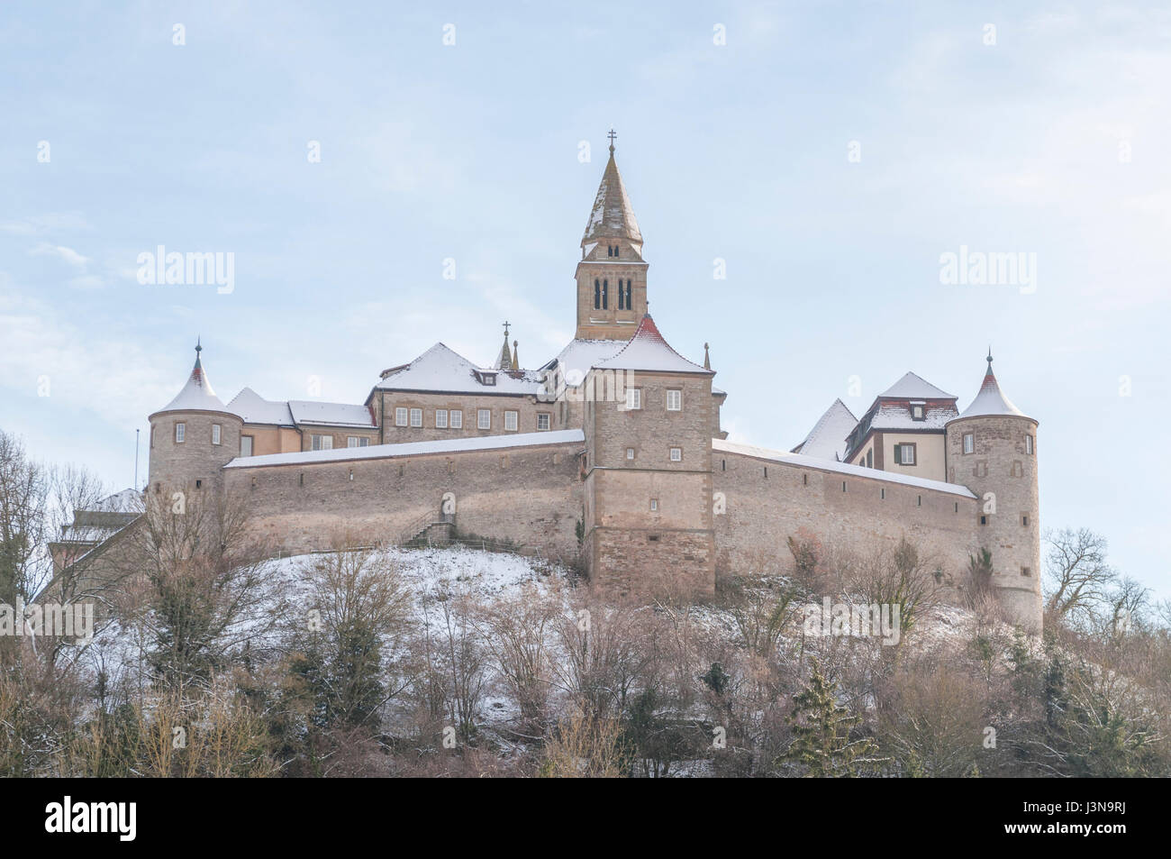 Castle Comburg, Kocher Valley, Schwaebisch Hall, Hohenlohe region ...