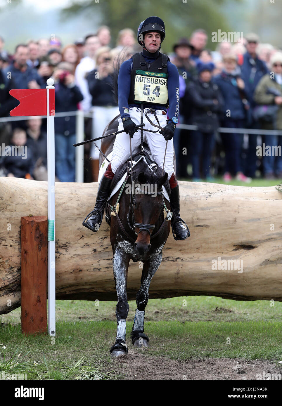 Great Britain's Ben Way on Galley Light jumps during the cross country ...