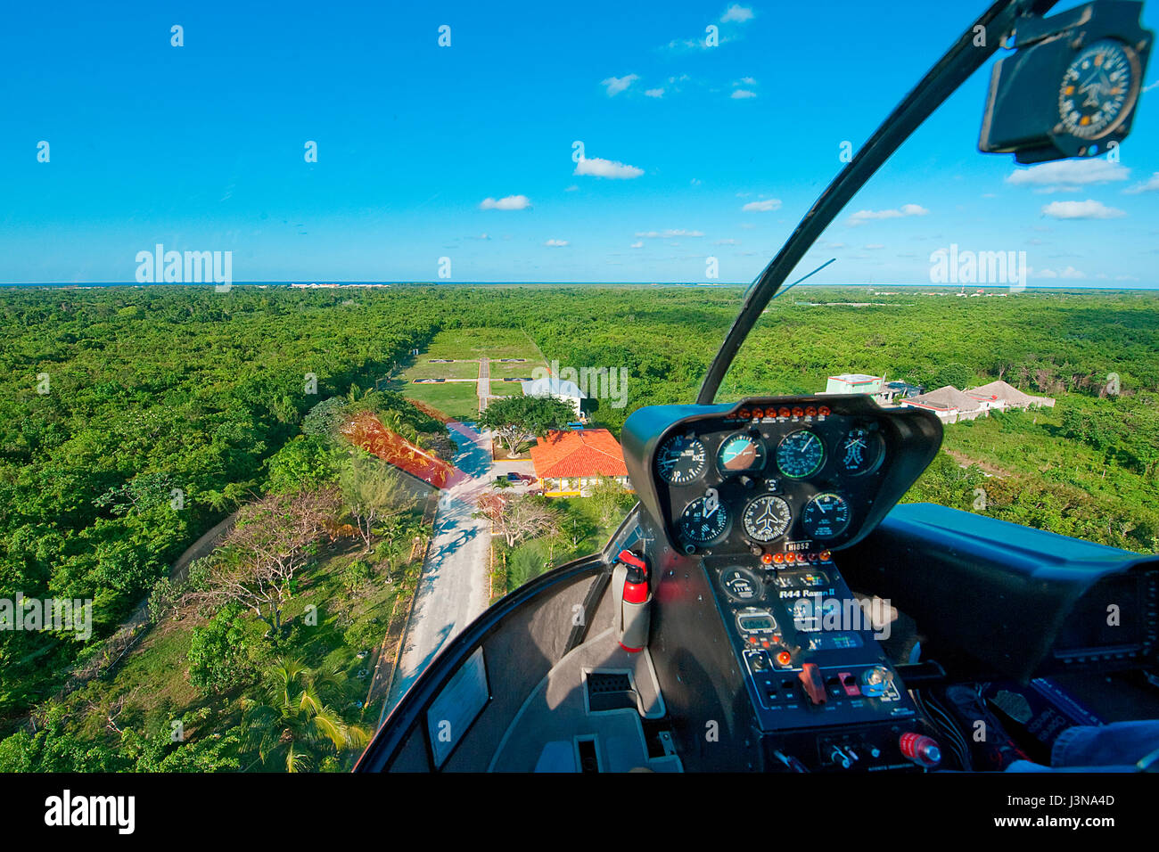 view out of cockpit of approaching helicopter, heliport, airport, Bell ...