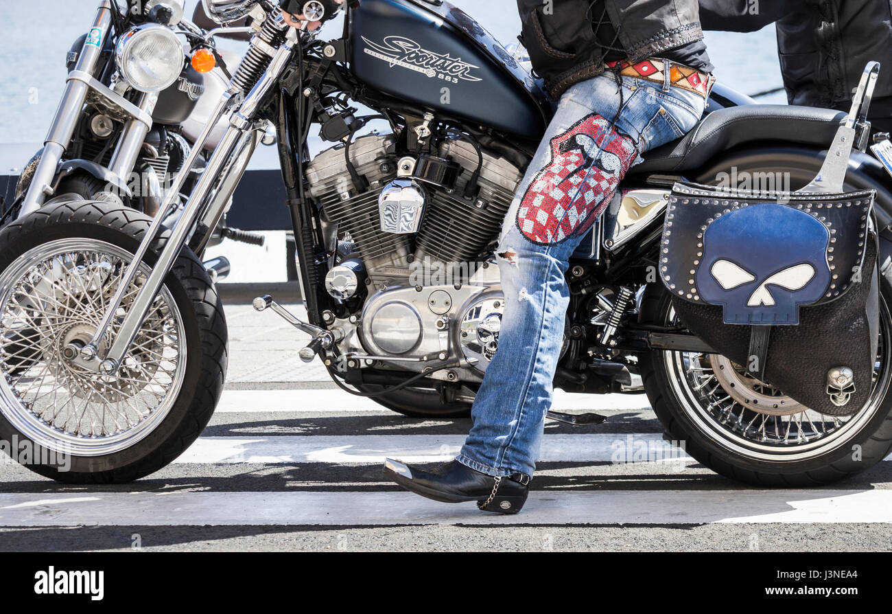 Harley Davidson owners rally in Spain Stock Photo - Alamy