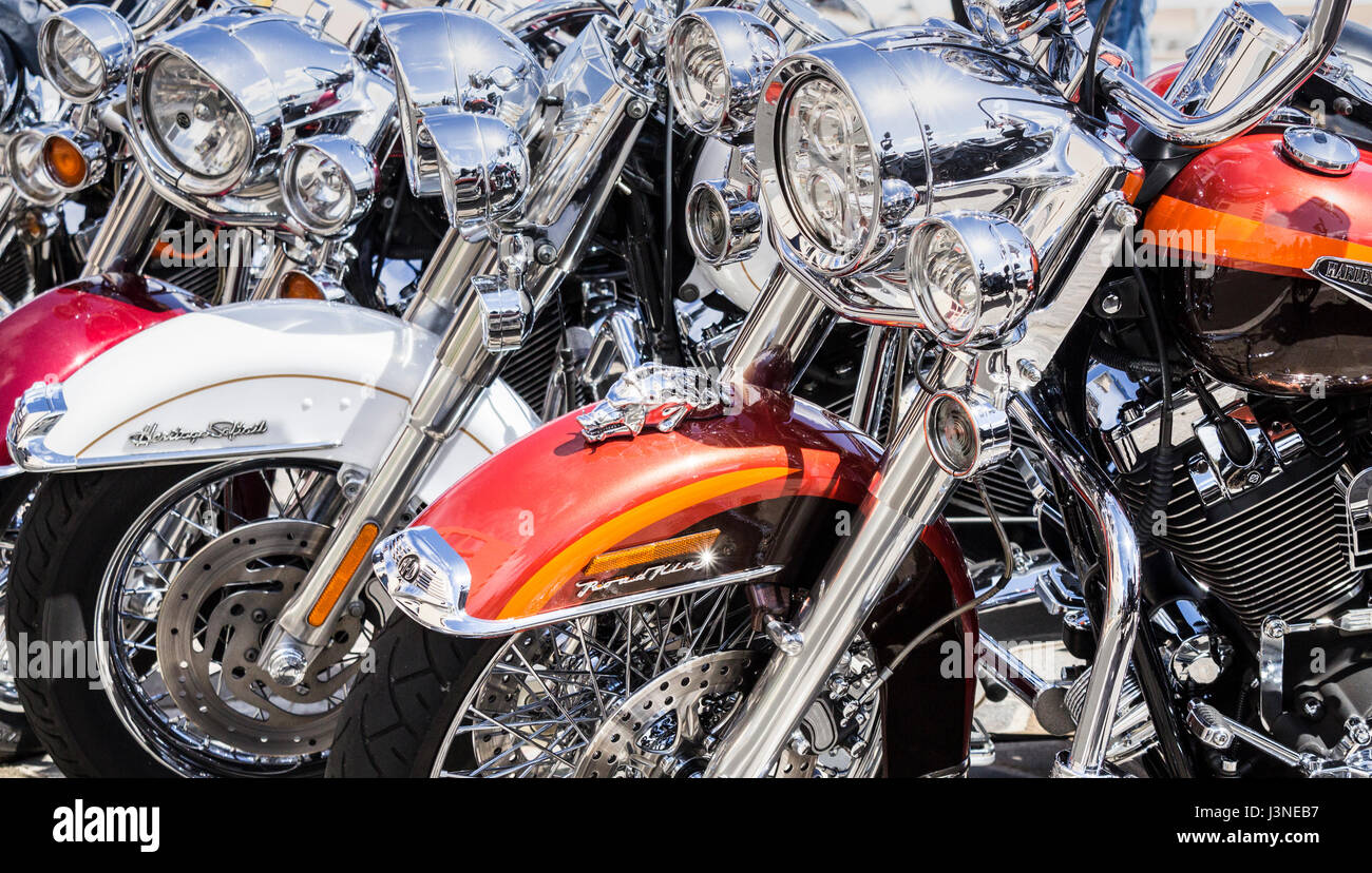 Harley Davidson owners rally in Spain Stock Photo - Alamy