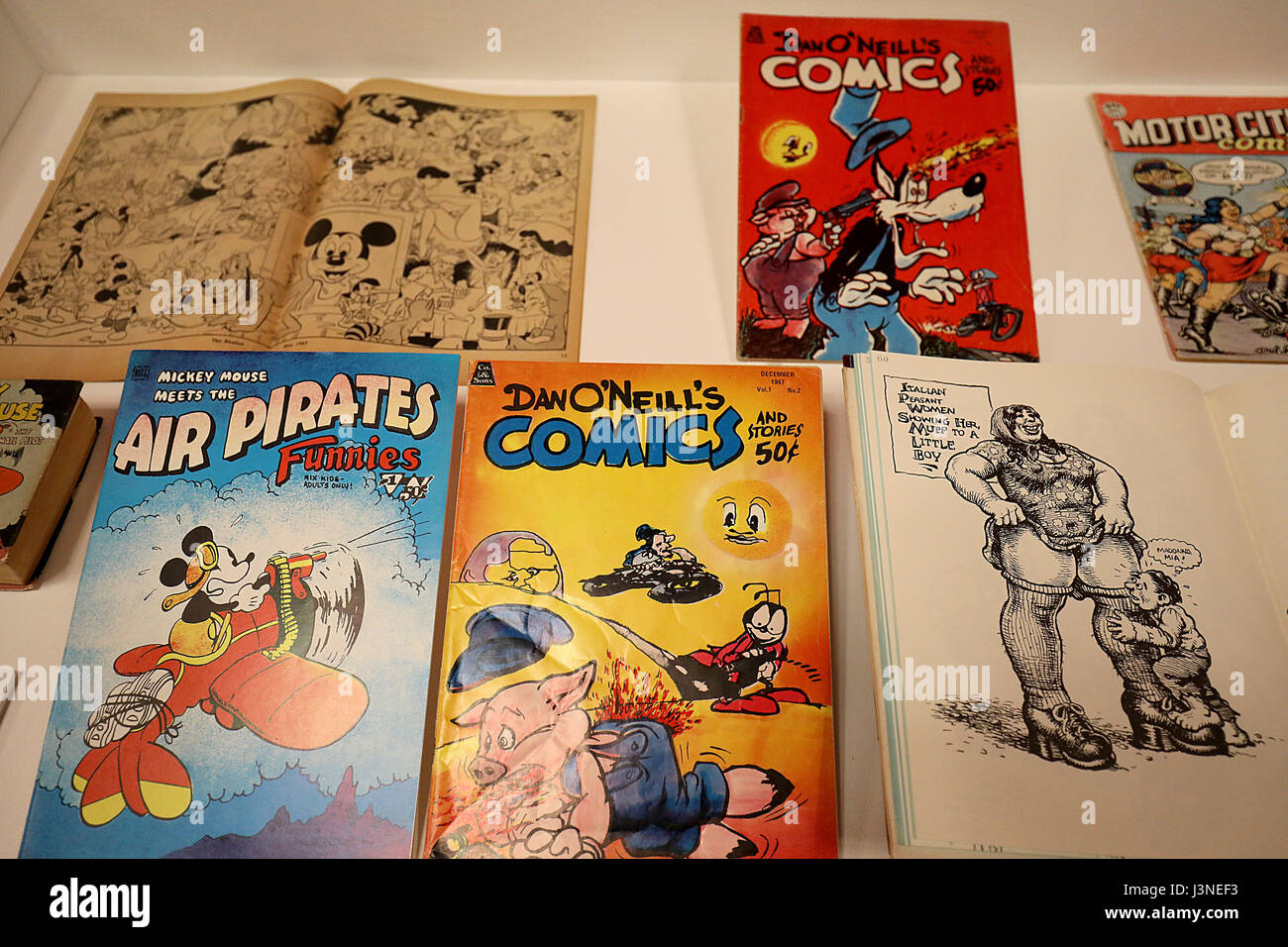 Bonn, Germany. 03rd May, 2017. Underground comics seen in a display ...