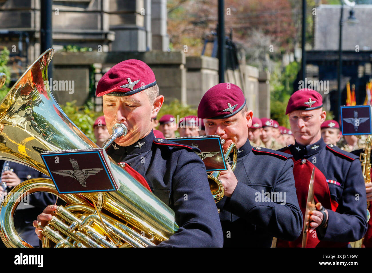 Glasgow, Scotland, UK. 6th May, 2017. To commemorate the 70th ...