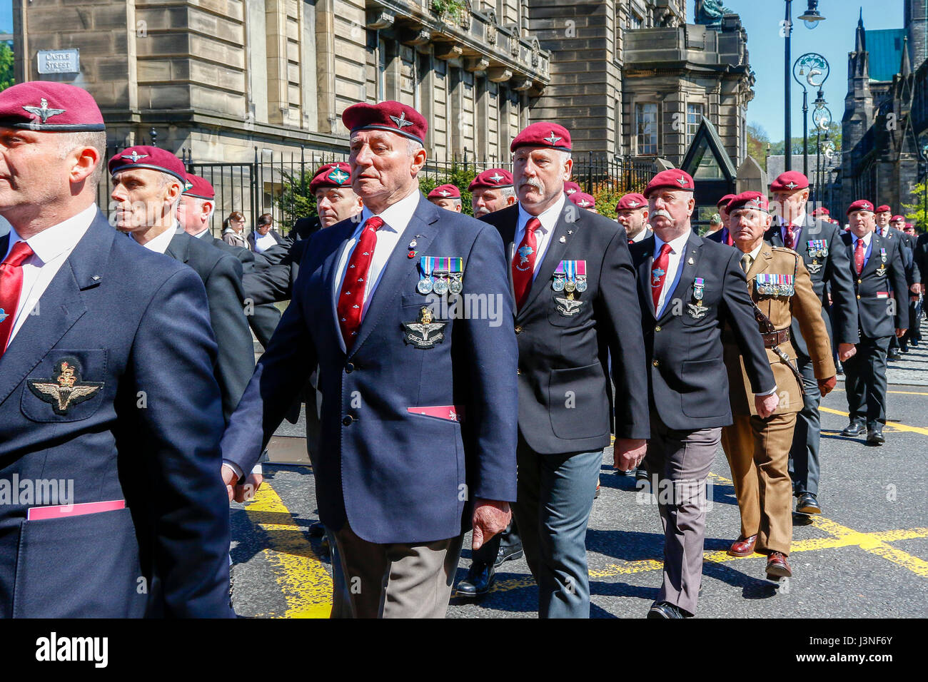 Glasgow, Scotland, UK. 6th May, 2017. To commemorate the 70th ...
