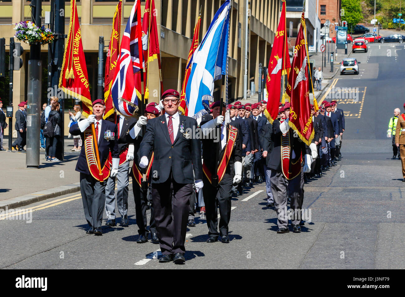 Glasgow, Scotland, UK. 6th May, 2017. To commemorate the 70th ...