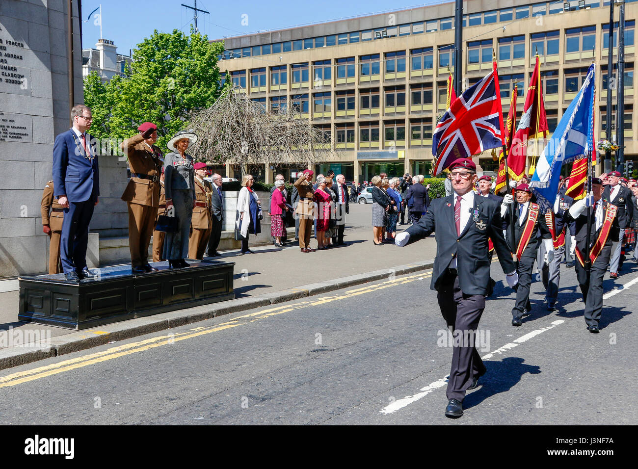 Glasgow, Scotland, UK. 6th May, 2017. To commemorate the 70th ...