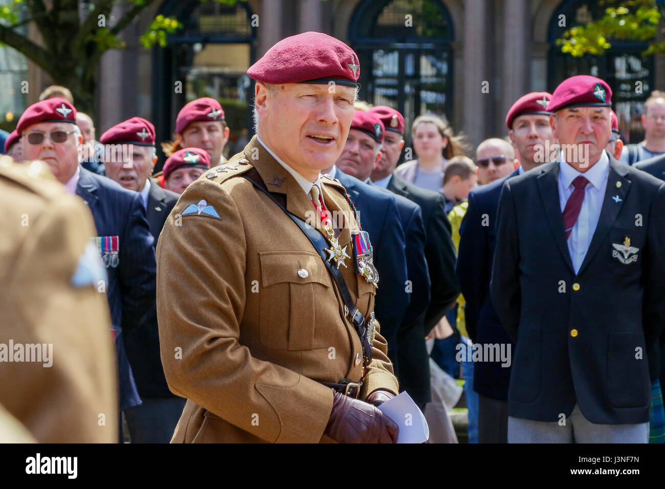 Glasgow, Scotland, UK. 6th May, 2017. To commemorate the 70th ...