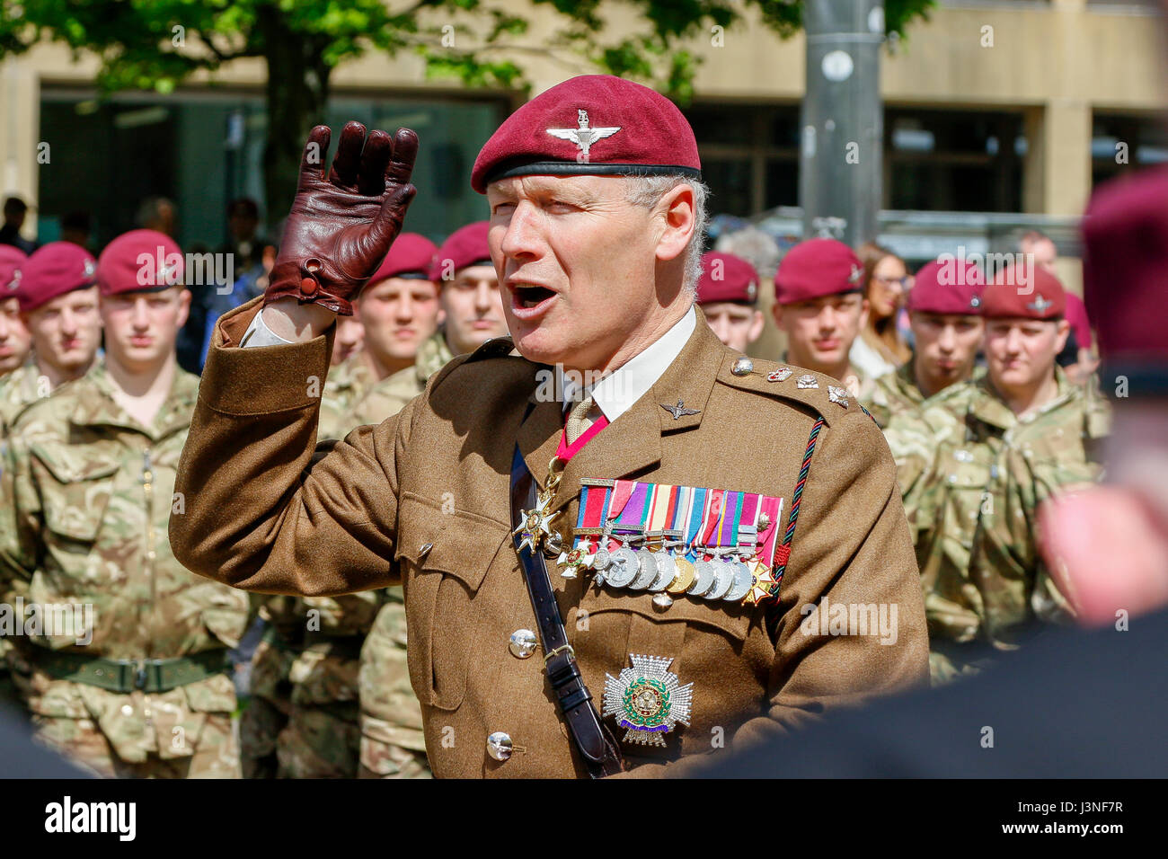 Glasgow, Scotland, UK. 6th May, 2017. To commemorate the 70th ...