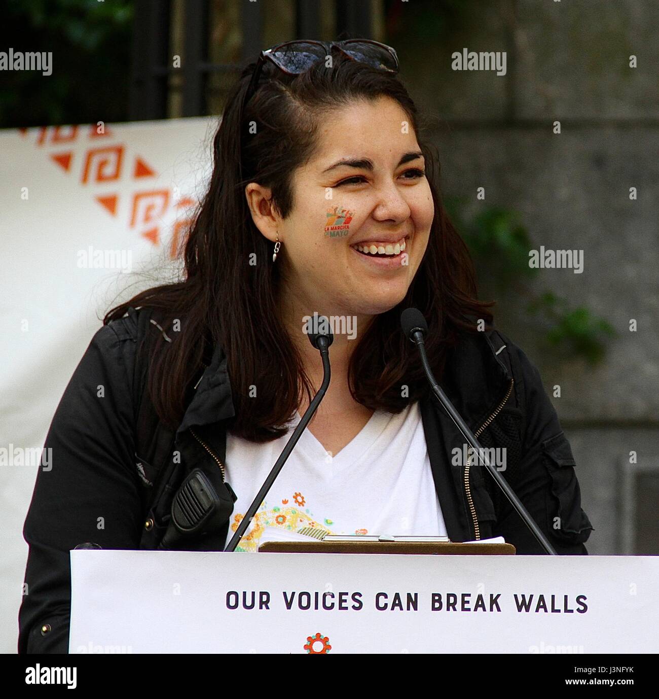 New York, NY, USA. 6th May, 2017. Ana Breton, organizer of La March de ...