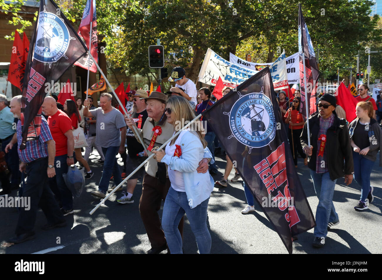 Sydney, Australia. 7th May, 2017. The annual May Day March started at ...