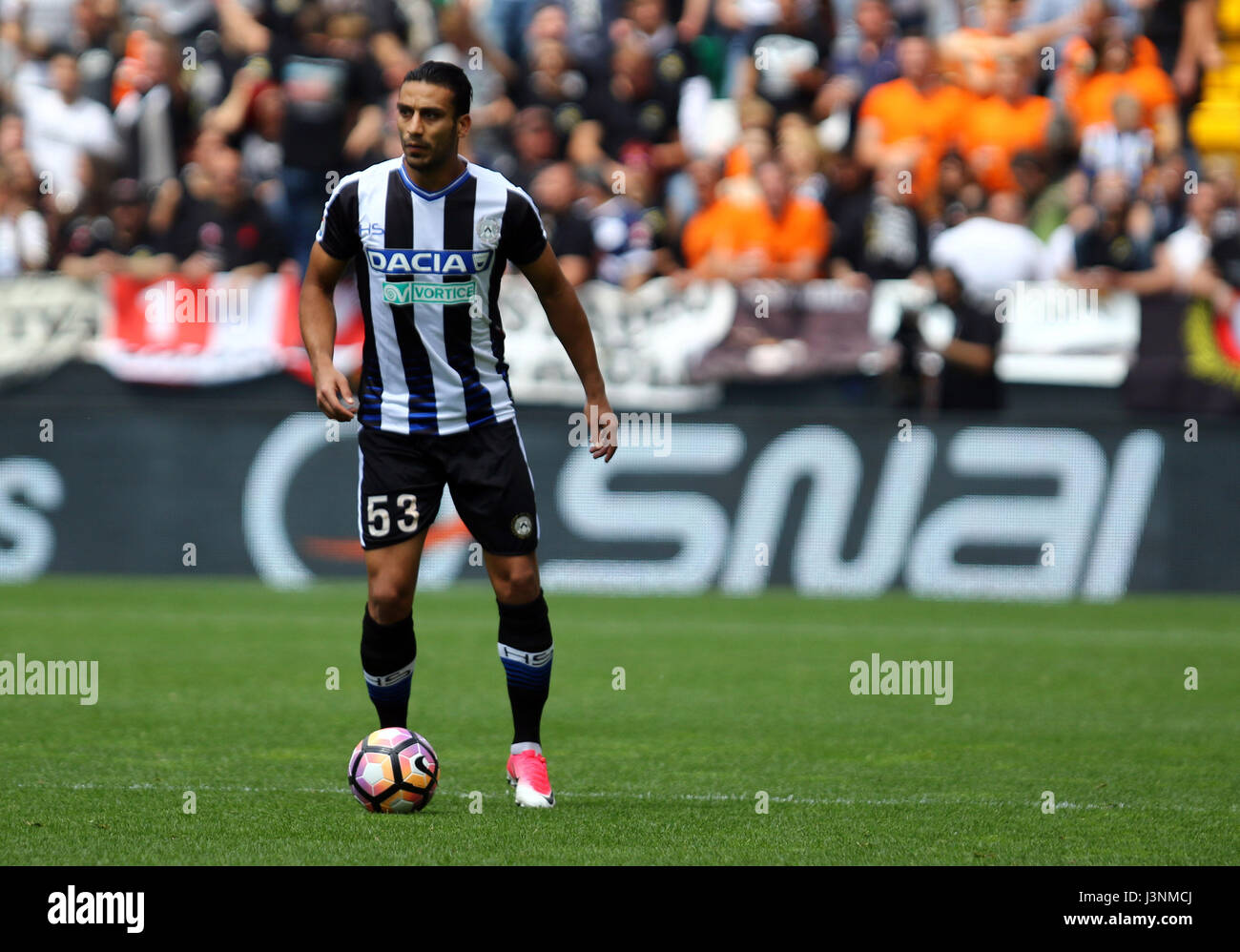 Udine, Italy. 7th May, 2017. Udinese's defender Kadhim Ali Adnan ...