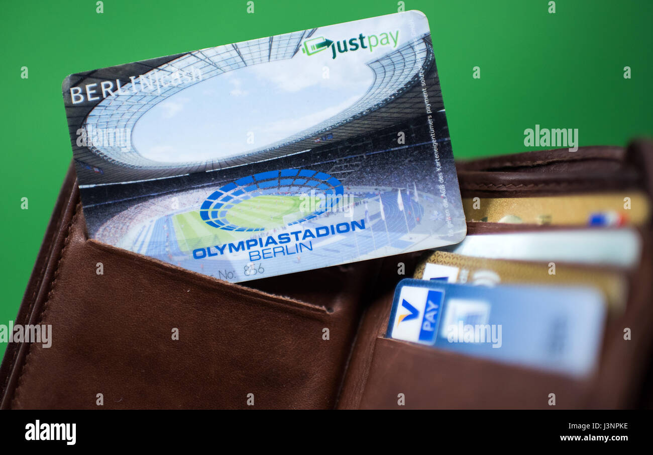 ILLUSTRATION - A Just Pay / Payment Solutions payment card in a wallet ...