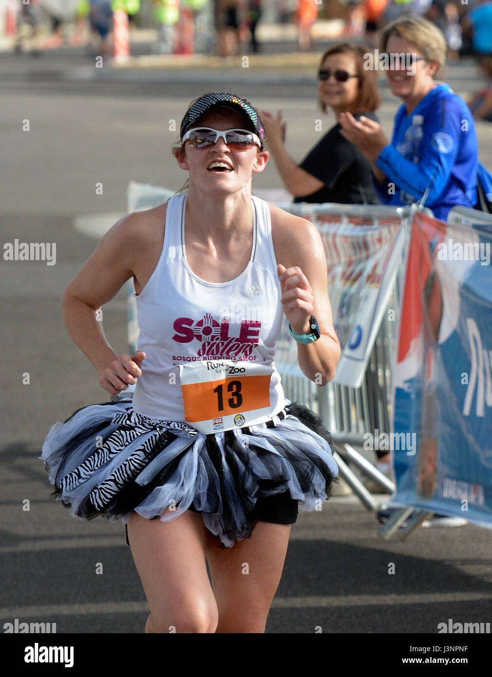 Usa. 7th May, 2017. SPORTS -- Kellie Nickerson of Albuquerque finishes ...