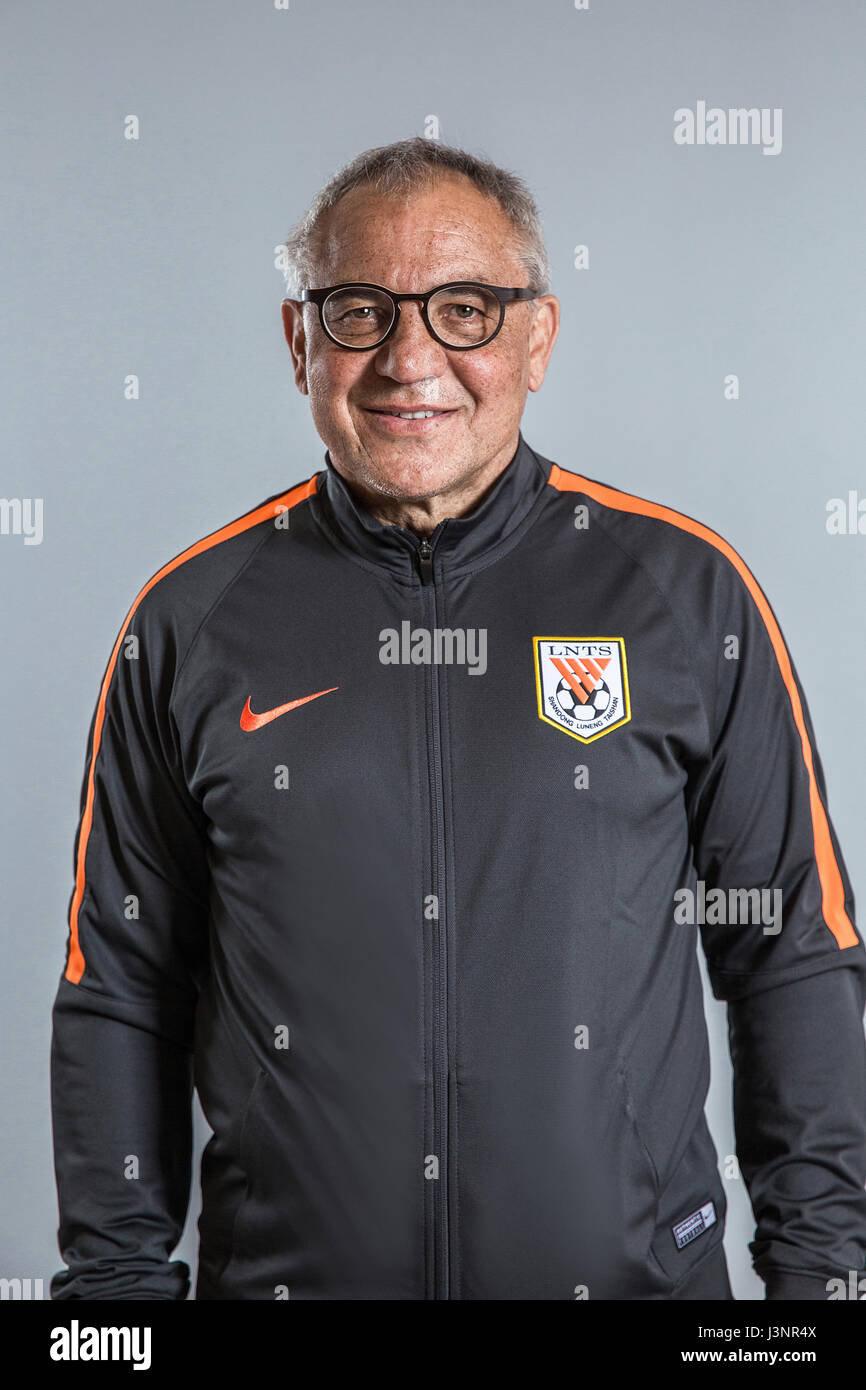 Portrait of head coach Felix Magath of Shandong Luneng Taishan F.C. for ...