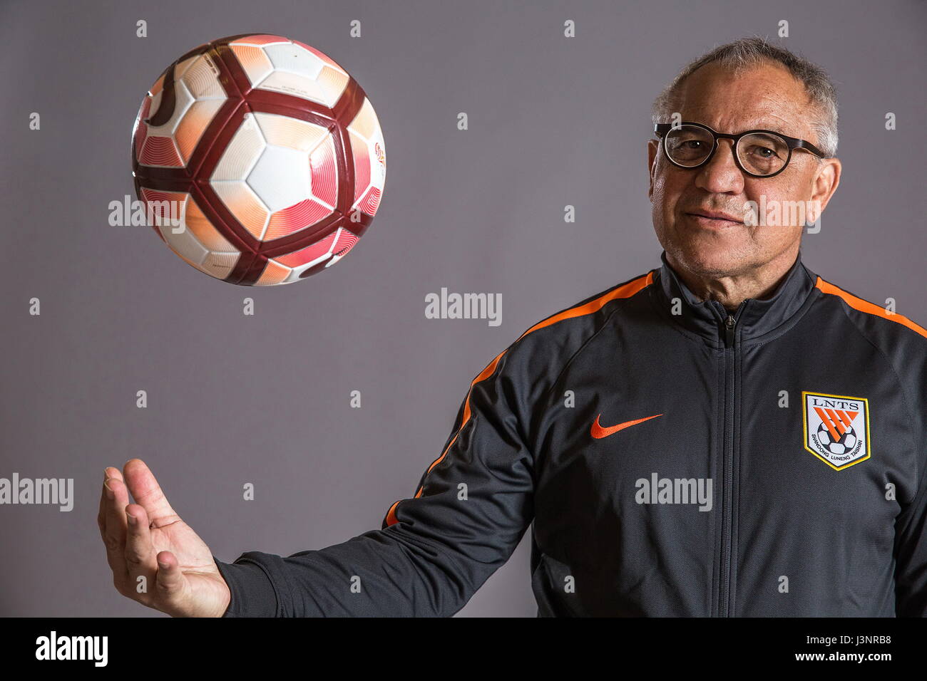 Portrait of head coach Felix Magath of Shandong Luneng Taishan F.C. for ...