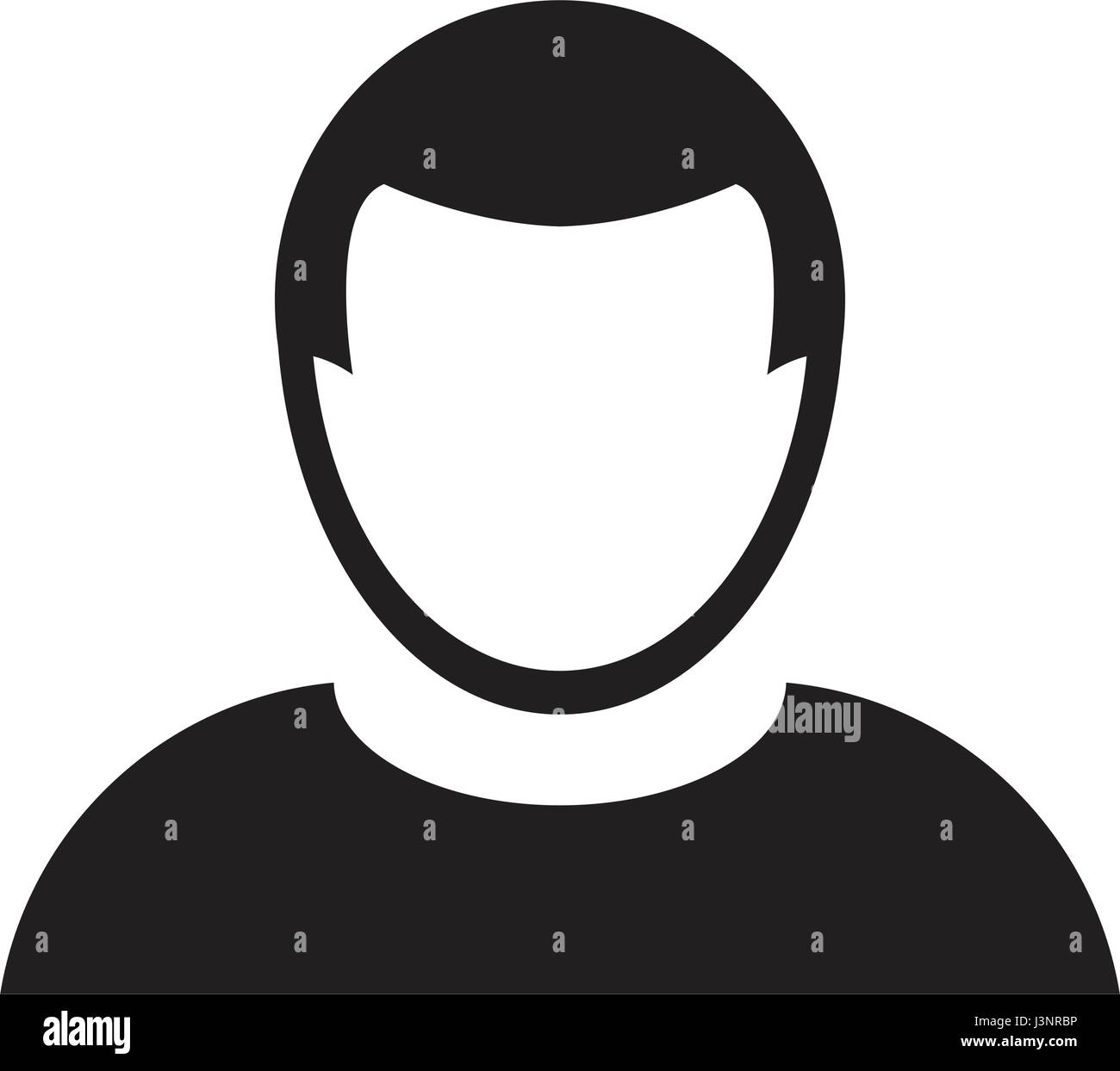 Man User Icon Vector Person Profile Avatar Glyph Pictogram illustration ...