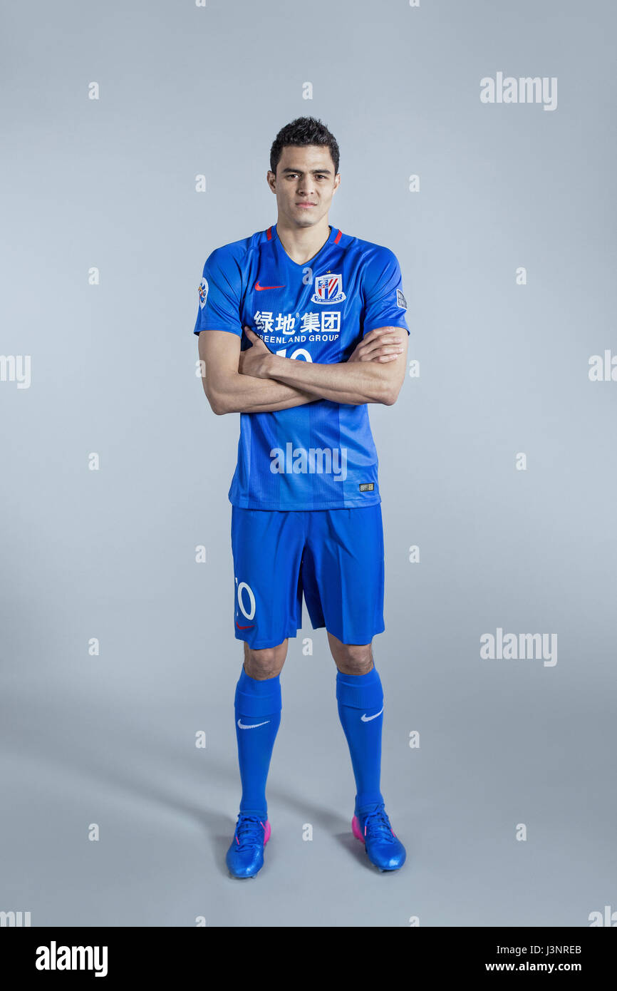 Portrait of Colombian soccer player Giovanni Moreno of Shanghai ...