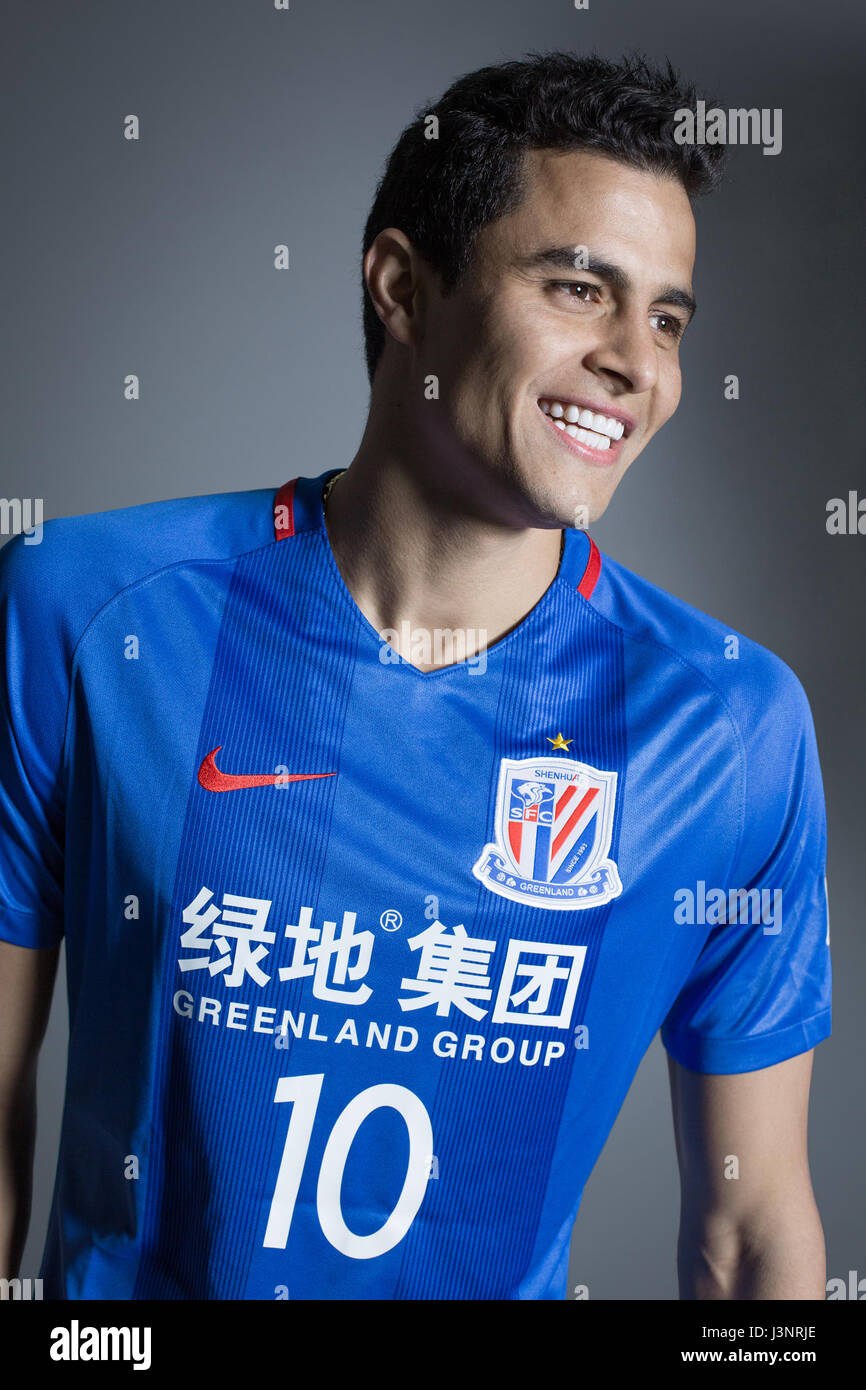 Portrait of Colombian soccer player Giovanni Moreno of Shanghai ...